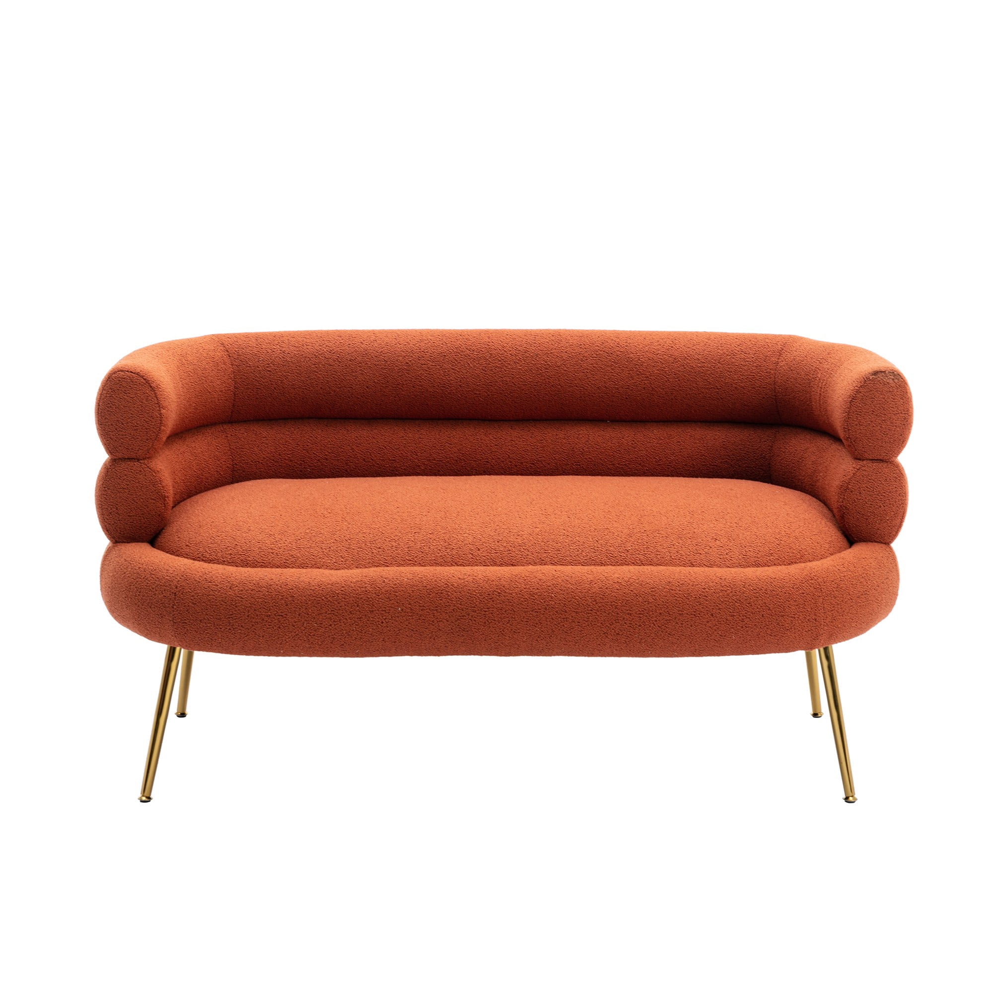 Polyester Upholstered Long Sofa Chair Padded Seat with Plywood and ...
