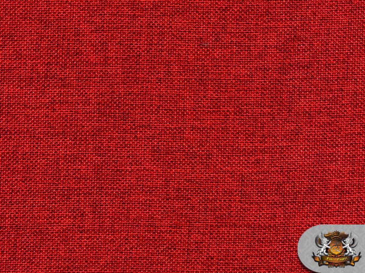 Polyester Vintage Linen Look CRIMSON RED Fabric / 60" W / Sold by the ...