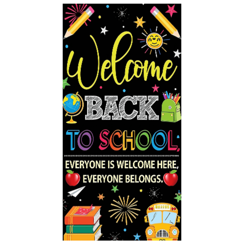 Polyester Welcome Banner Back to School Decorative Educational ...