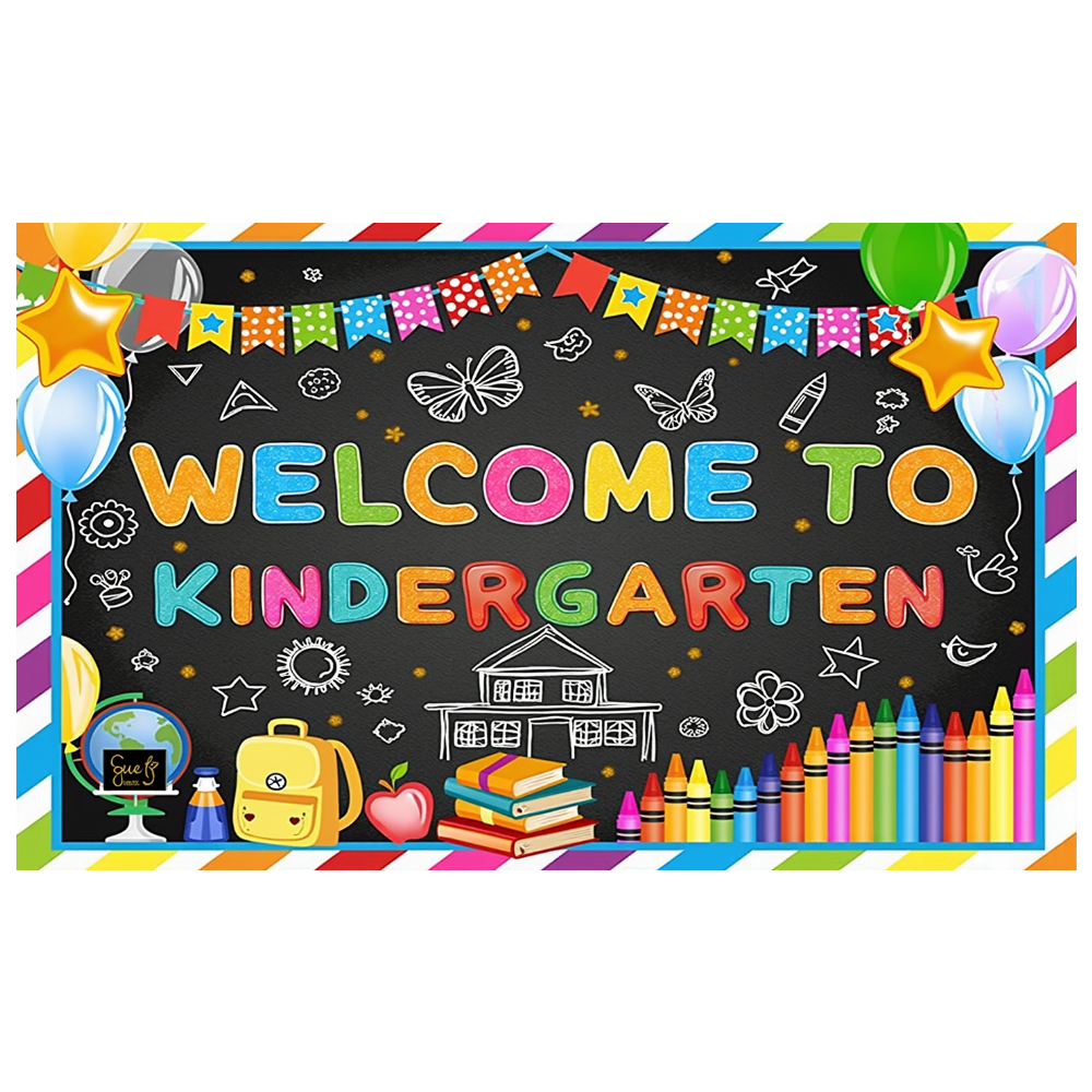 Polyester Welcome Banner Classroom Decoration Colorful Design School ...