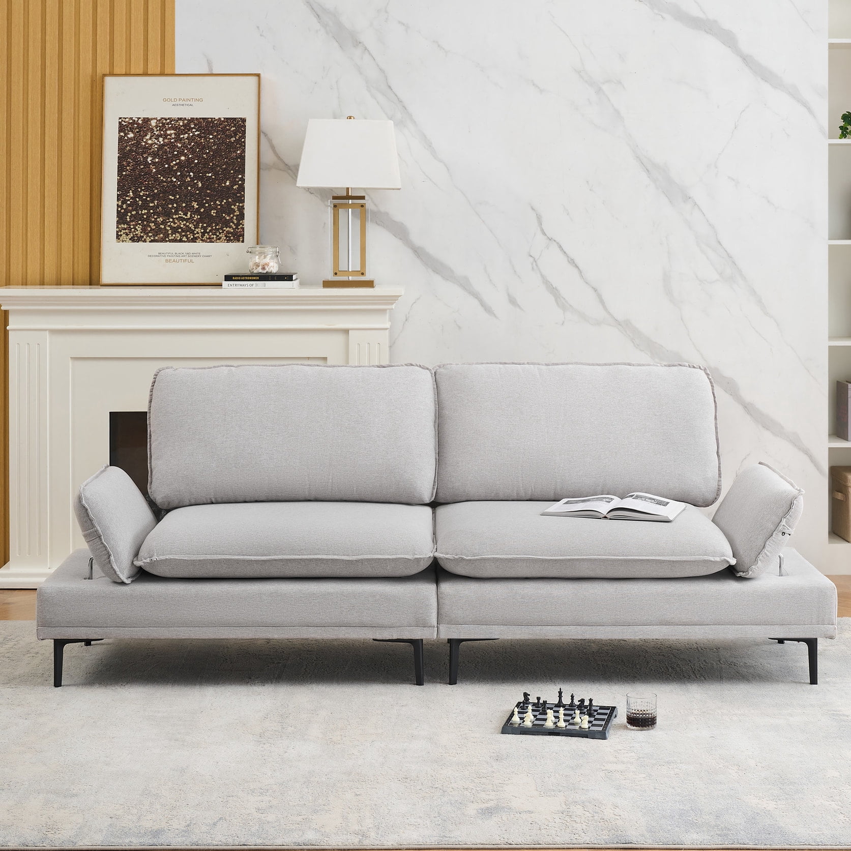 Polyester blend sofa with simple assembly / Add style to your living ...