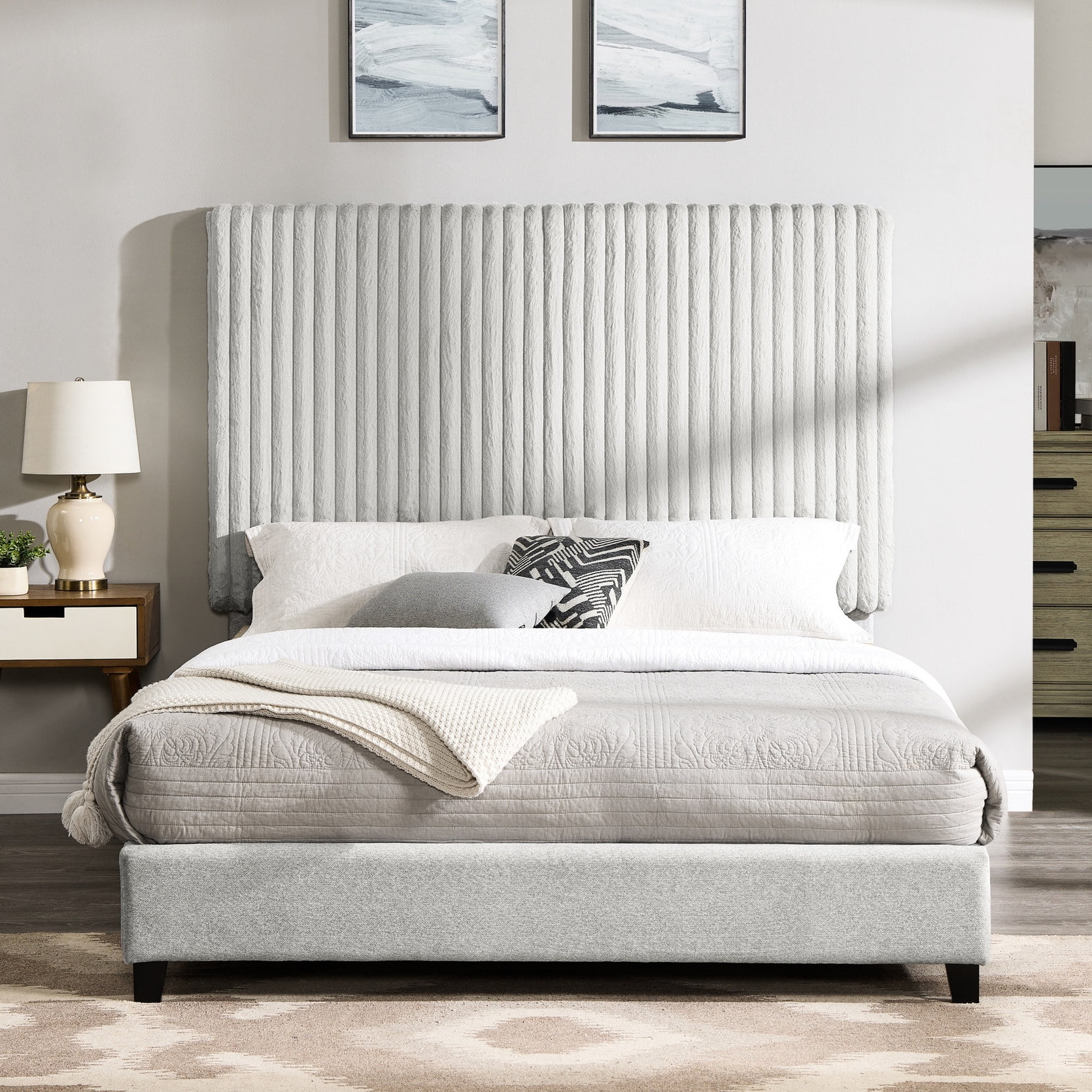 Polyester - covered bed frame with foam filler / Add softness to your ...