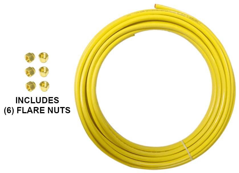 Polyethylene Copper Tubing 50ft/100ft Flare Nut SAE 45Â° Fitting ...