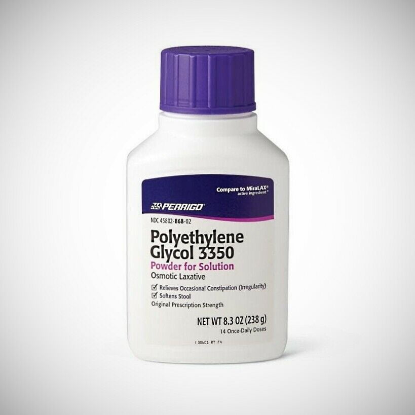 Polyethylene Glycol 3350 (generic MIRALAX) - 8.3oz (238gm) - Walmart.com