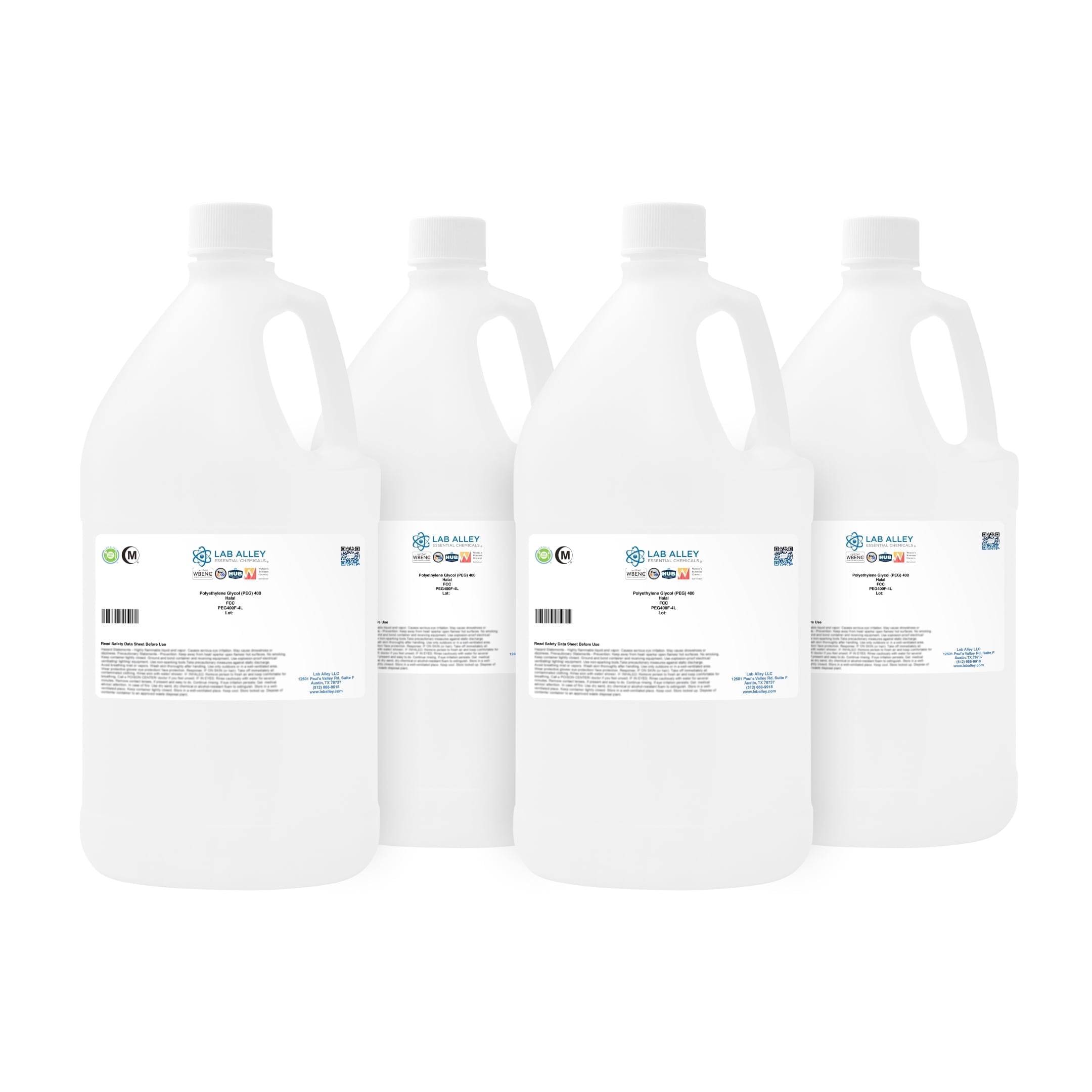 Lab Alley PEG 400 Food Grade (FCC, USP), Polyethylene Glycol Liquid ...