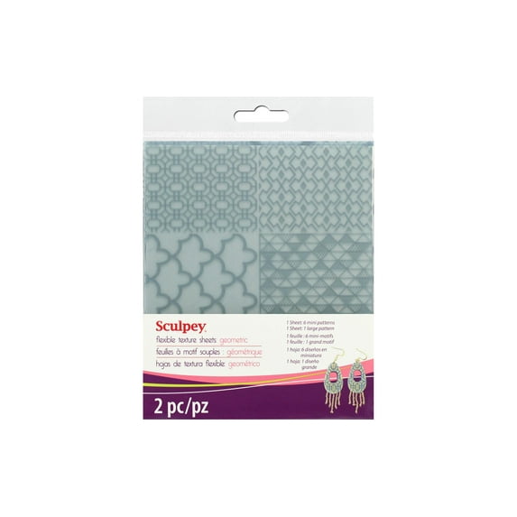 Polyform Sculpey Texture Sheet Geometric 2pc - Walmart.com