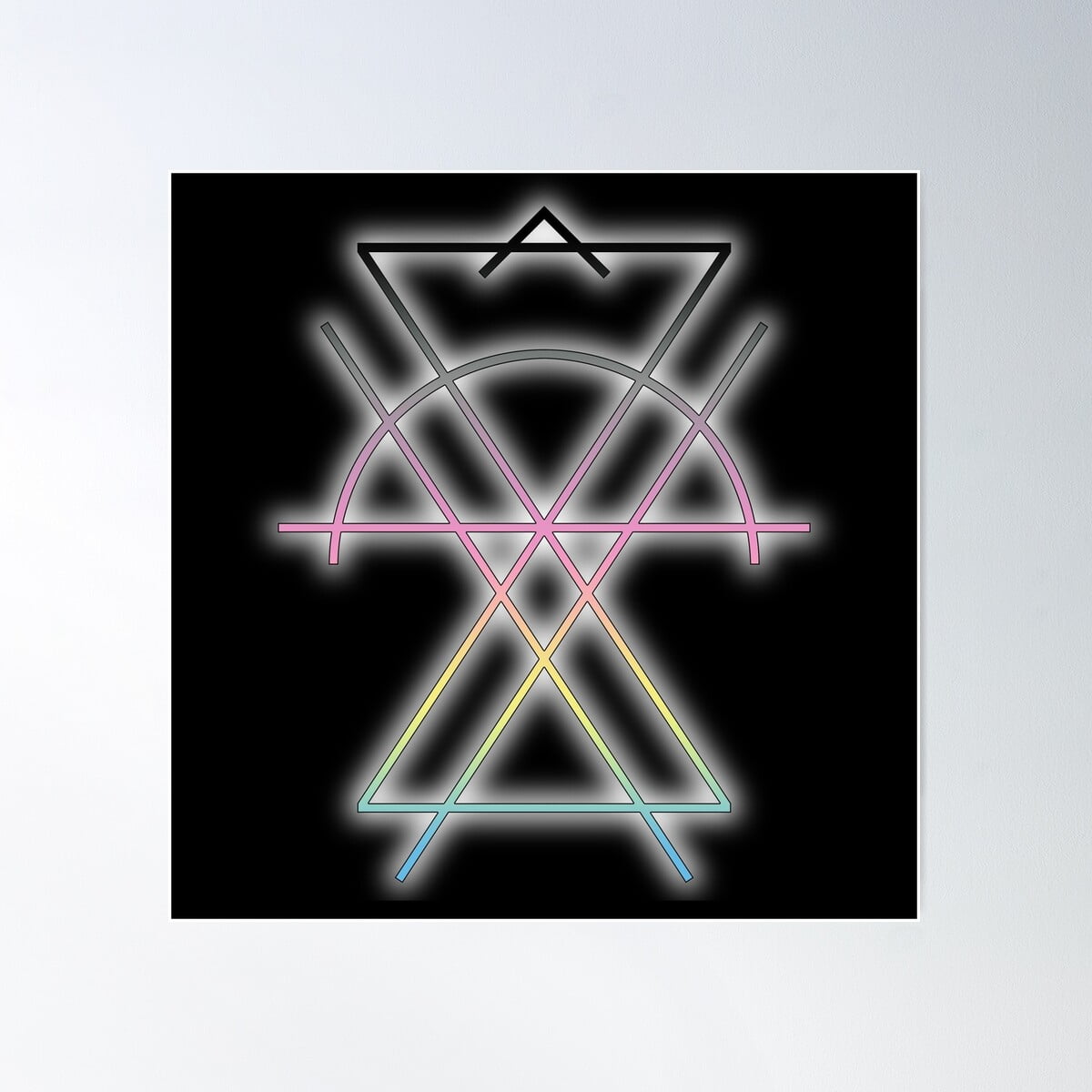 Polygender "Healing" Pride Sigil Poster Wall Art, Modern Wall Decor For ...