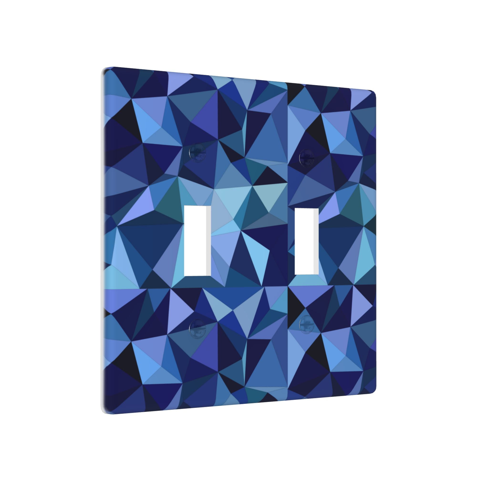 Polygon Background Double Toggle Light Switch Plate Decorative Wall ...