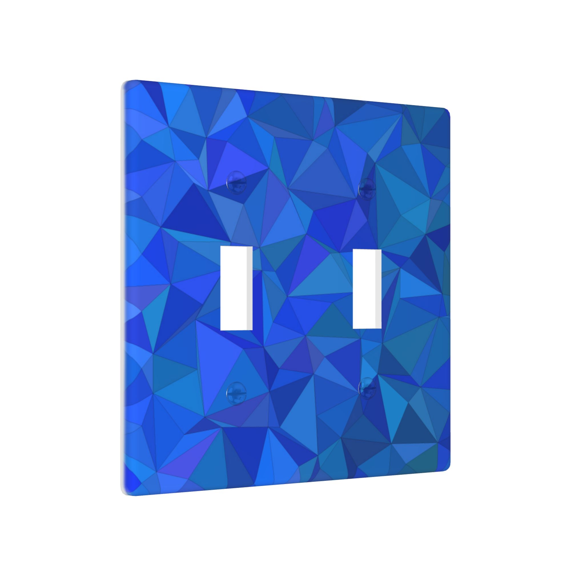 Polygon Background Double Toggle Light Switch Plate Decorative Wall ...