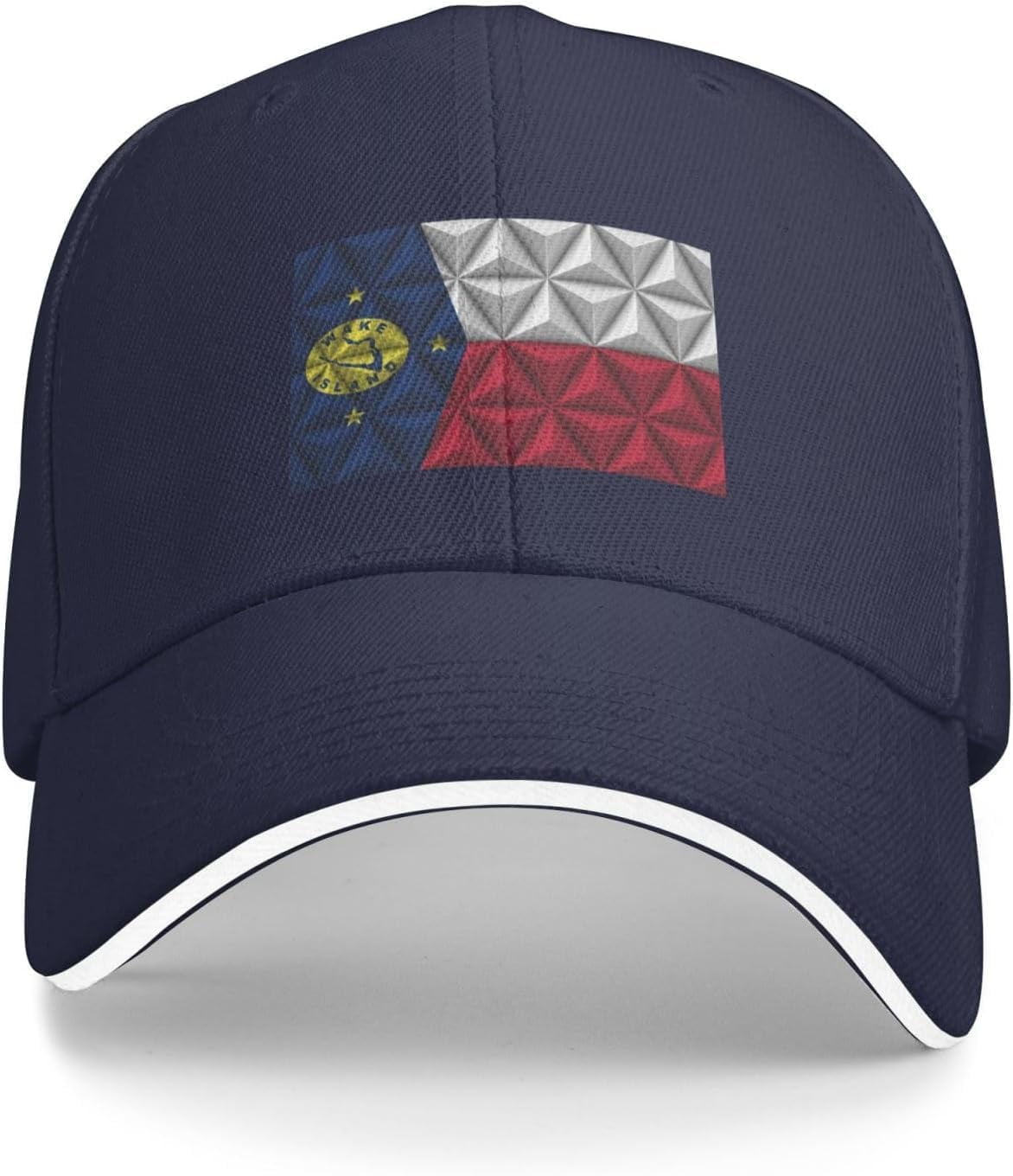 Polygon Effect for Flag of Wake Island Baseball Cap Sandwich Brim Hats ...