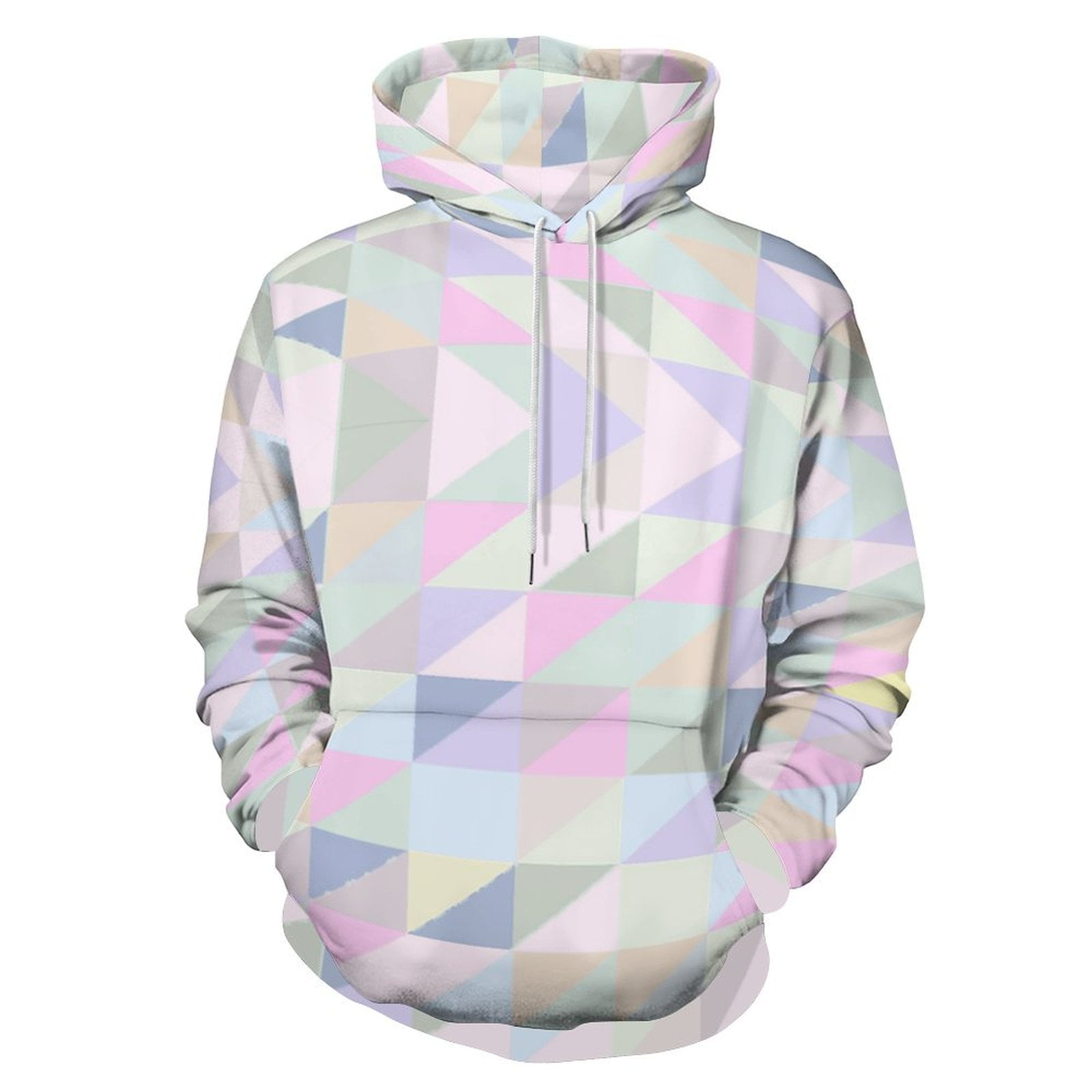 Polygon Pattern Rainbow Oversized Hoodies for Women Pullover Womens ...