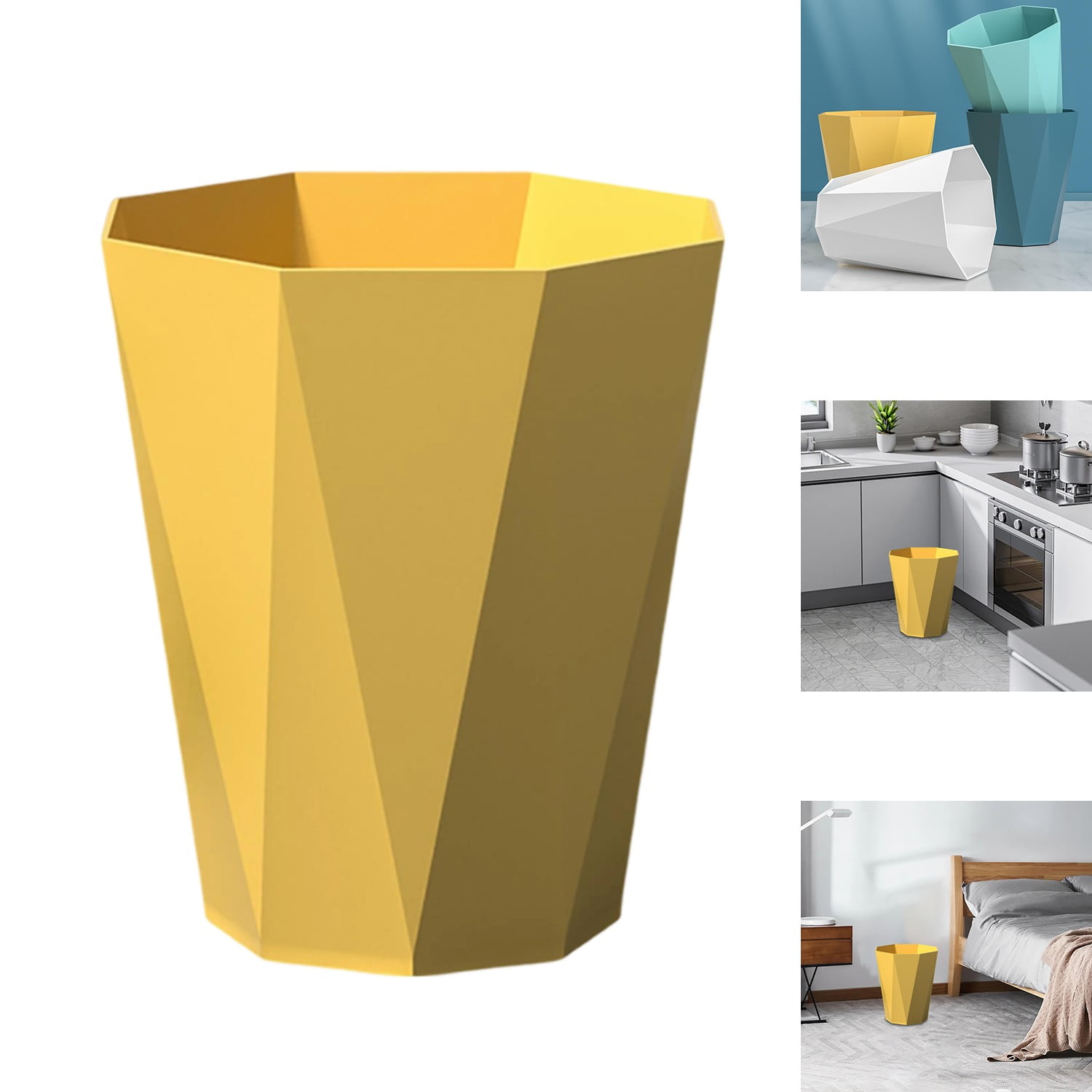 Polygon Small Can, Bathrooms Wastebasket, Bin Garbage Container Rubbish ...