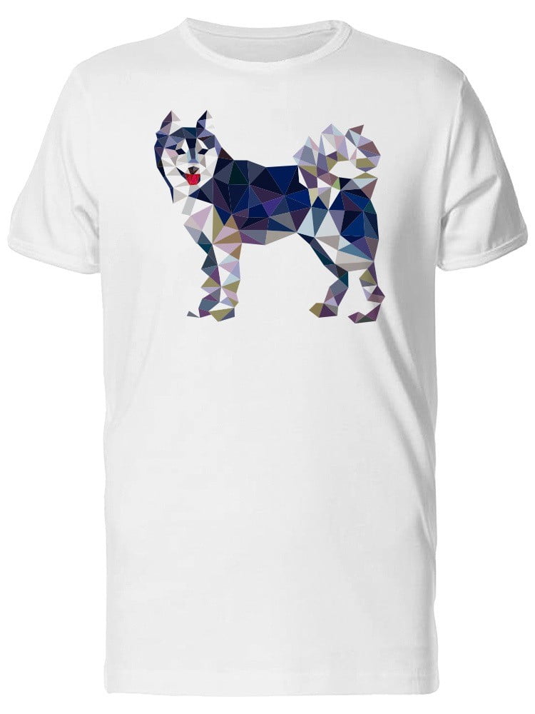 Polygonal Husky Dog Tee Men's -Image by Shutterstock - Walmart.com