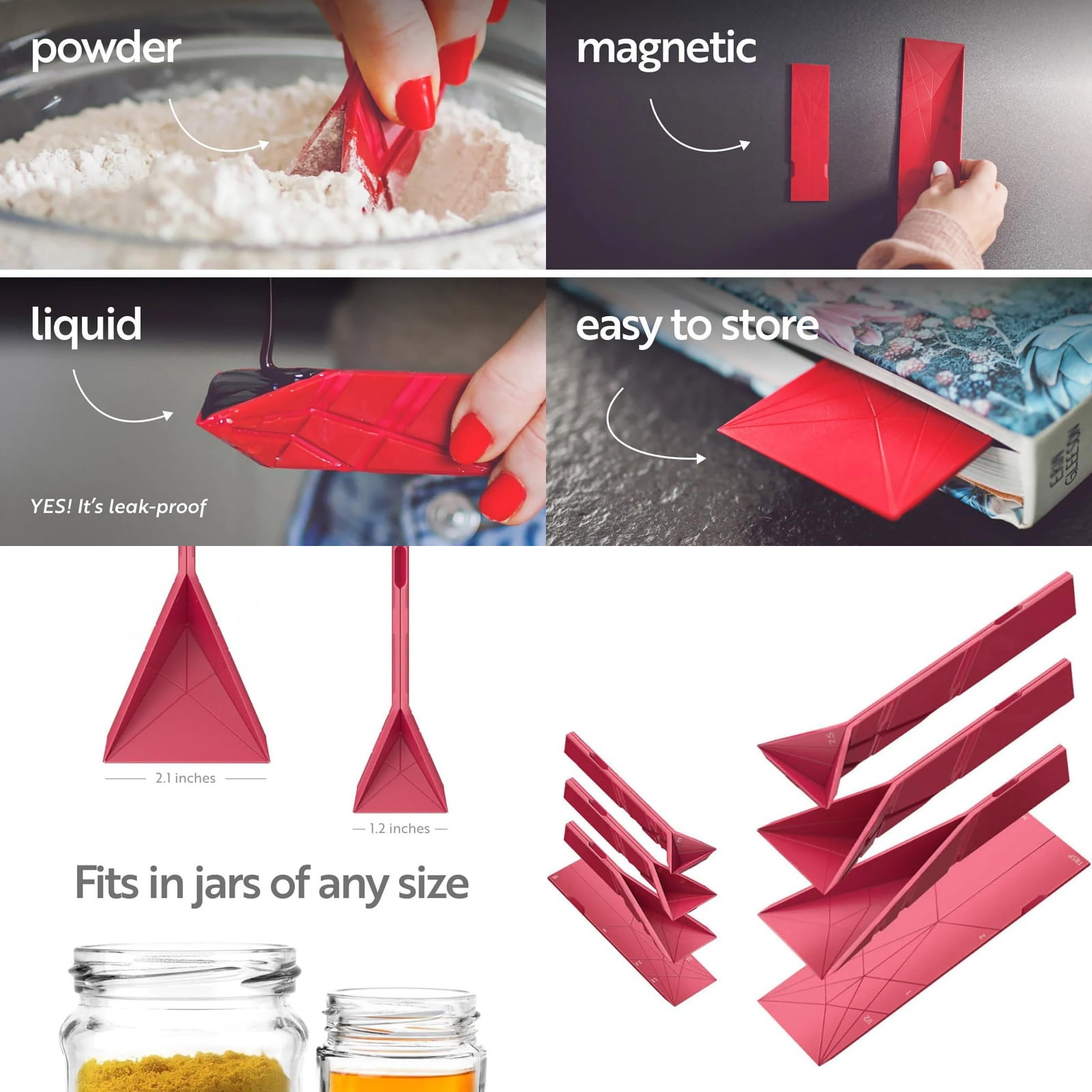 Polygons 3-in-1 Flat Measuring Spoon, Polygons Measuring Spoon Flat ...