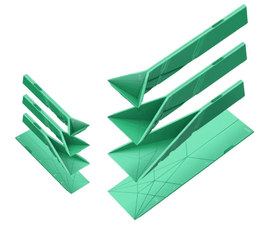 Polygons Flat 3-in-1 Measuring Spoon, 2 Spoons with 6 Different Sizes ...