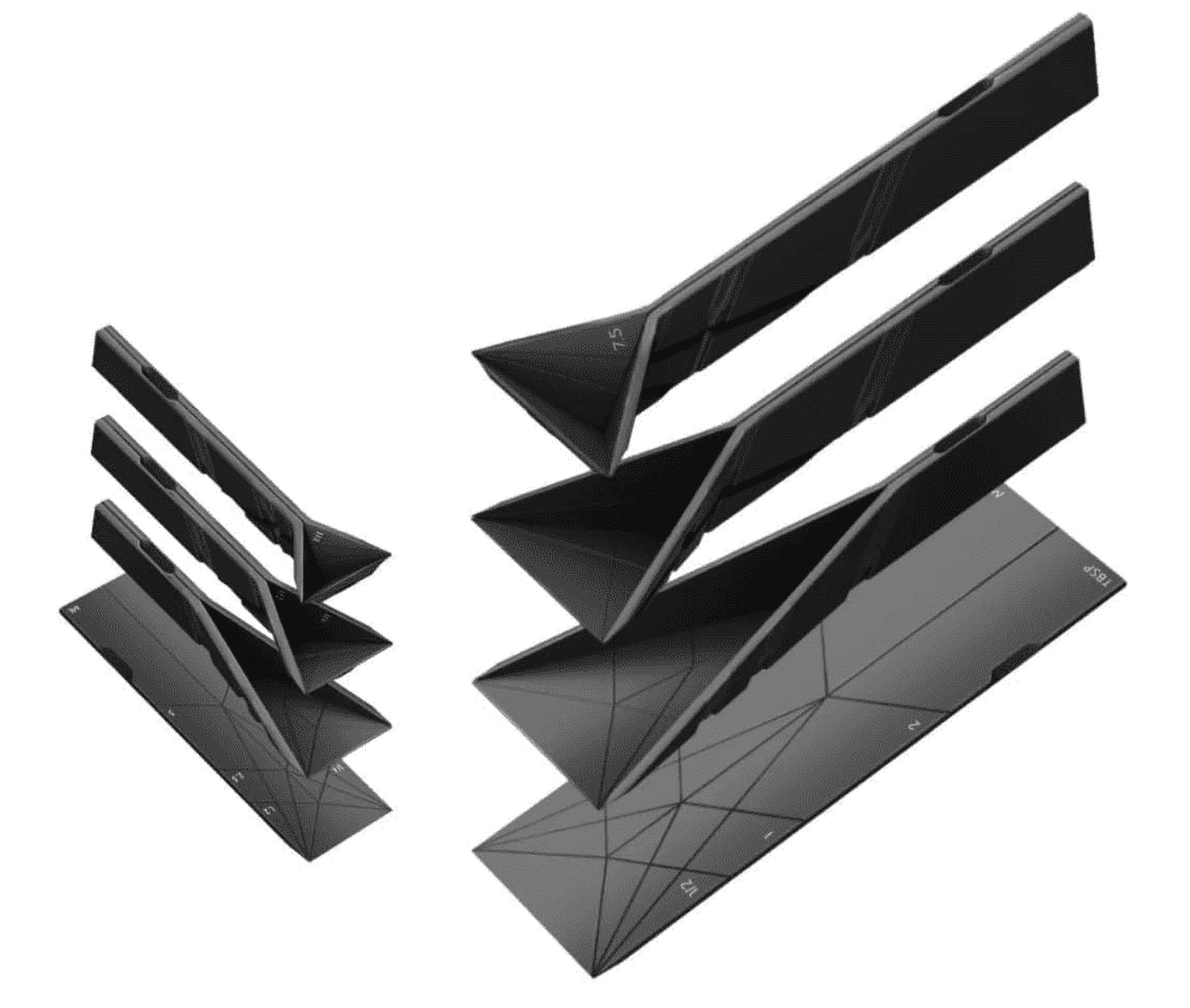 Polygons Flat 3-in-1 Measuring Spoon, 2 Spoons with 6 Different Sizes ...