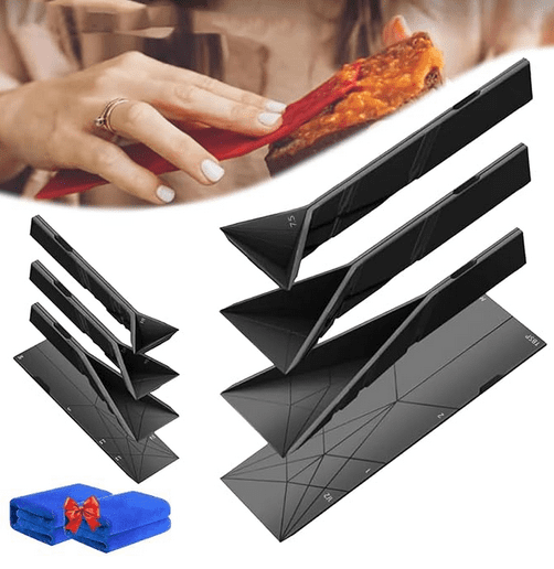 Polygons Flat 3-in-1 Measuring Spoons - 2 Spoons with 6 Different Sizes ...