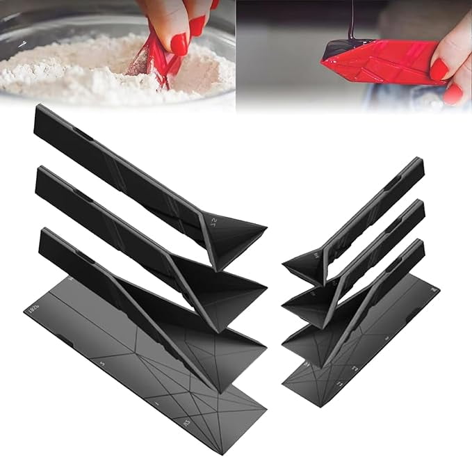 Polygons Flat 3-in-1 Measuring Spoons Set - 2 Spoons with 6 Different ...