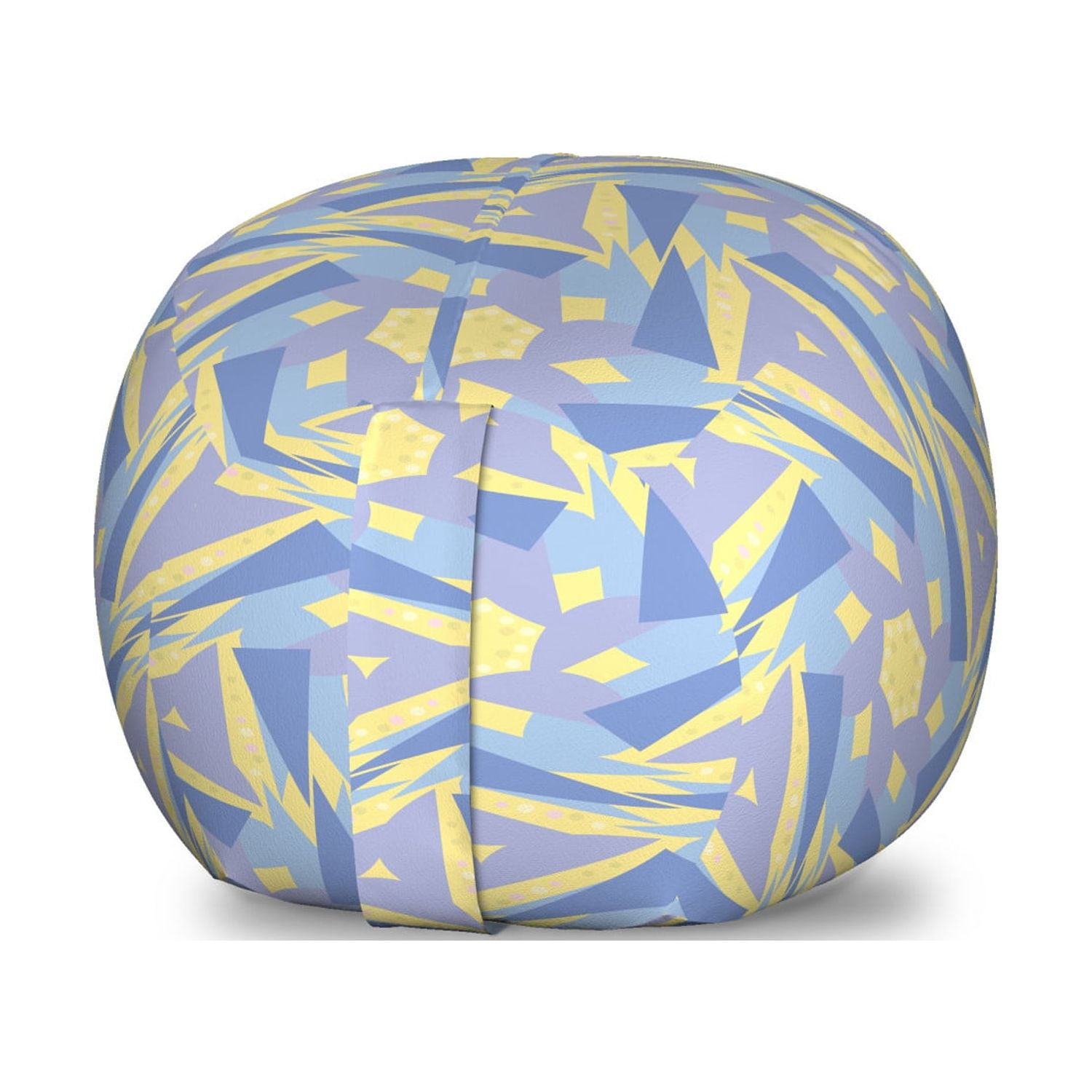 Polygons Storage Toy Bag Chair, Abstract Contemporary Design Pattern of ...
