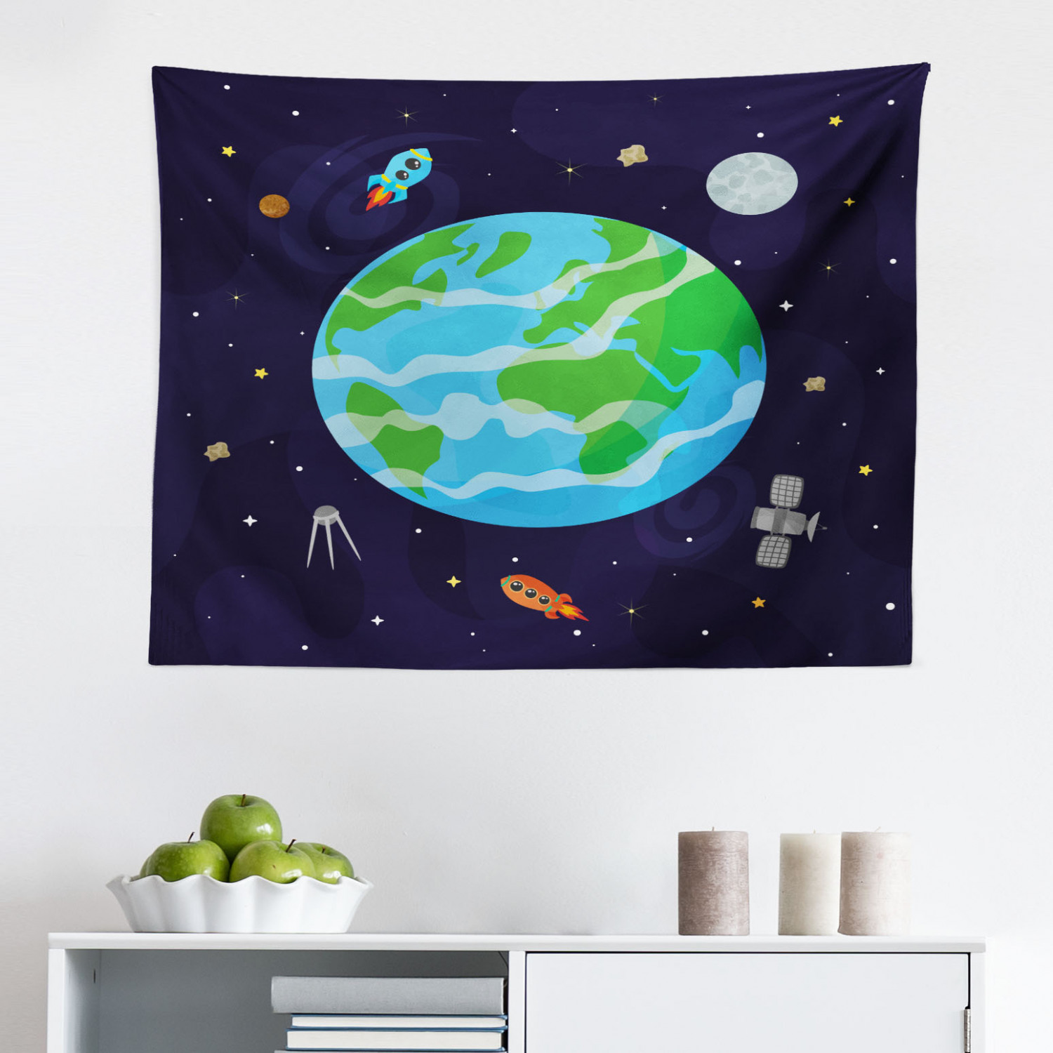 Polygons Tapestry, Abstract Striped Triangles Monochrome Design Tile ...