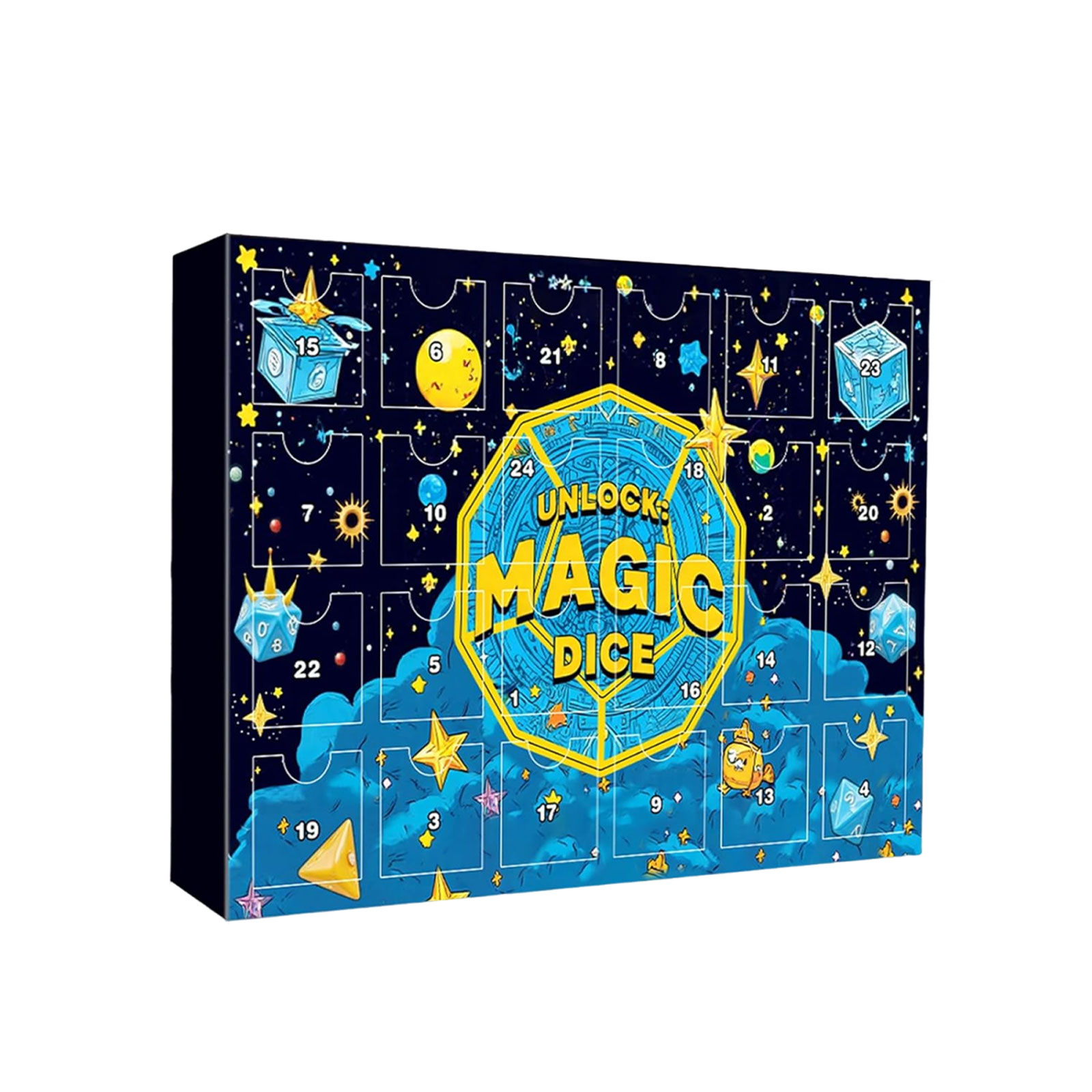 Polyhedral Dice 24 Pcs Mystery Dice Box Random Styles Dice Pins Badges ...