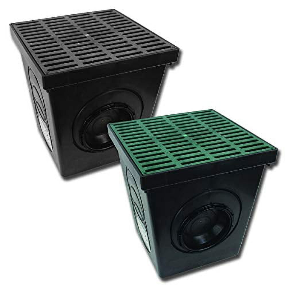 Polylok 12"x12" Square Catch Basin Kit (Black Grate) - Walmart.com