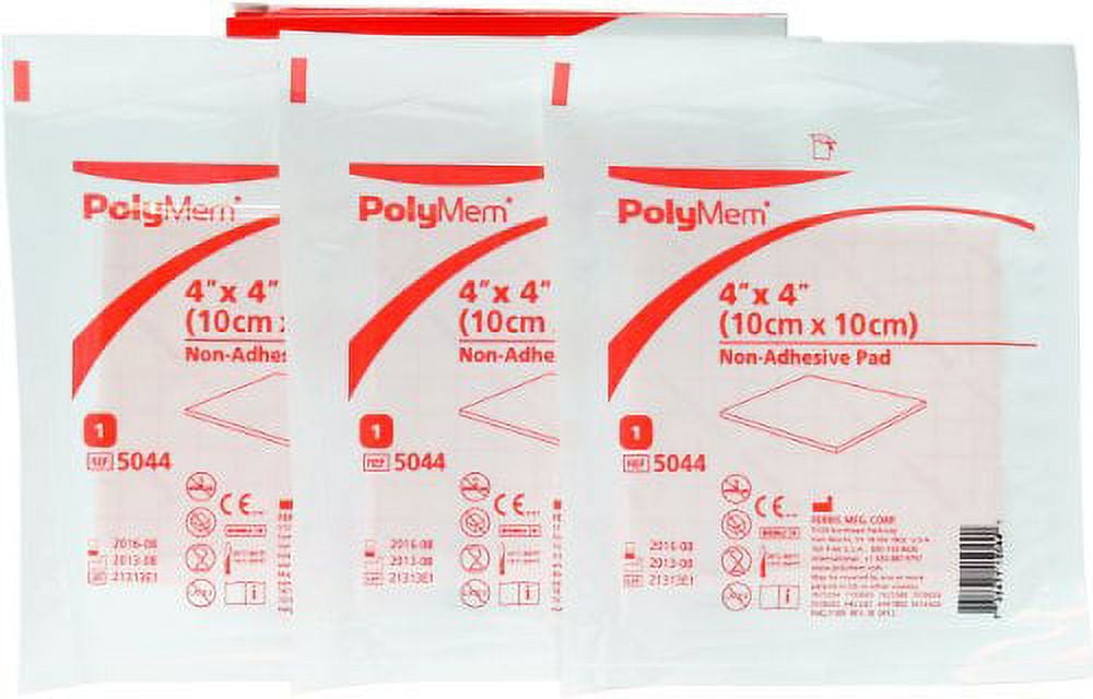 Polymem 4" x 4" Non-Adhesive Pad Wound Dressing, 3 Count (Pack of ...