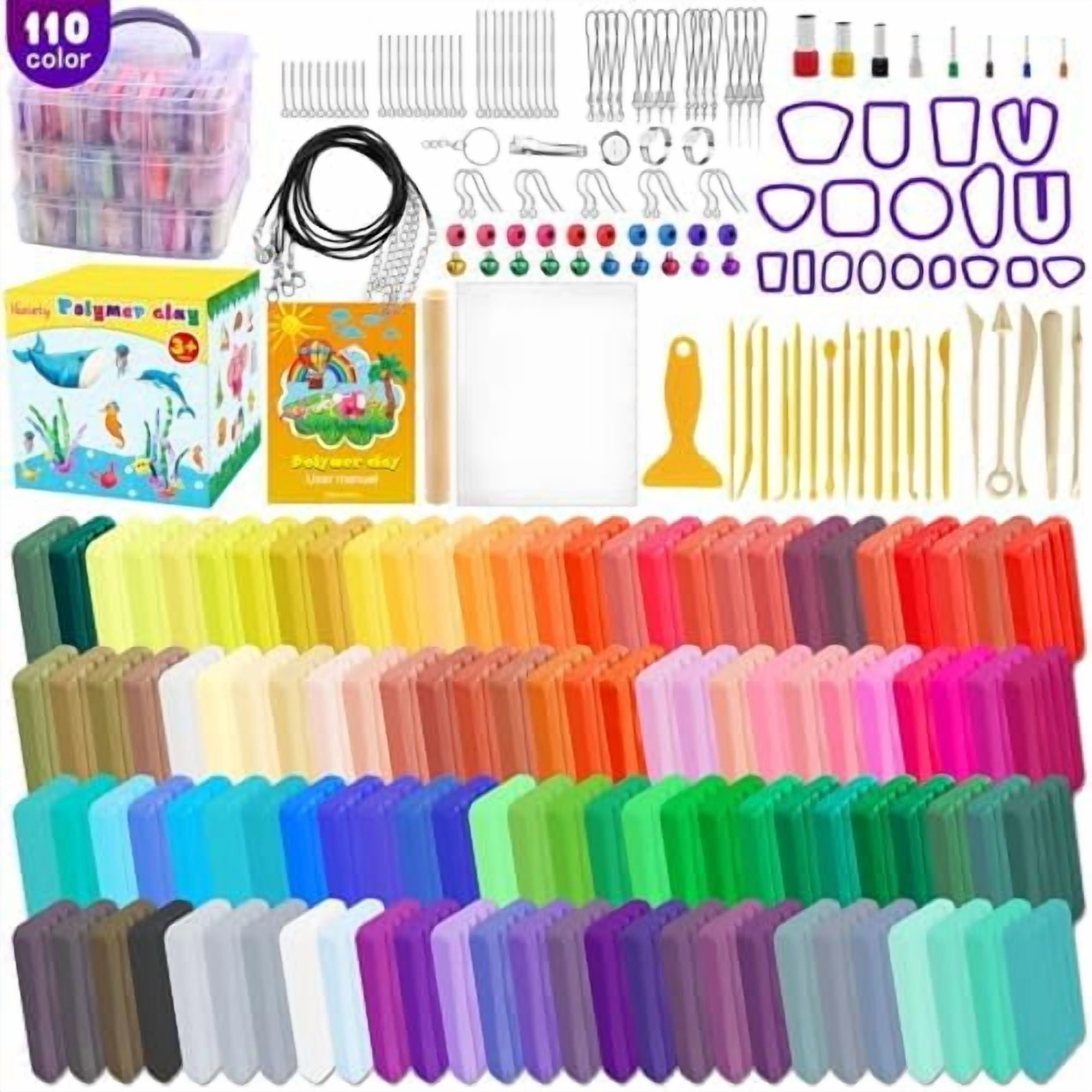 Polymer Clay 110 Colors Oven Bake Clay Kit DIY Baking Clay Modeling ...