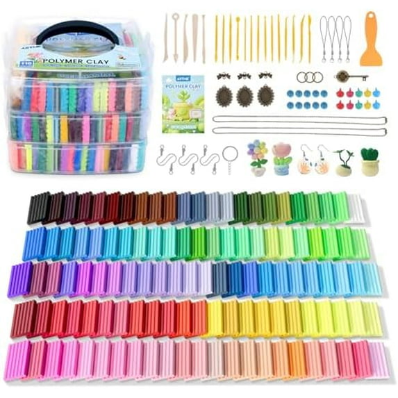 Polymer Clay, 116 Colors Oven Bake Modeling Clay Starter Kits for Kids ...