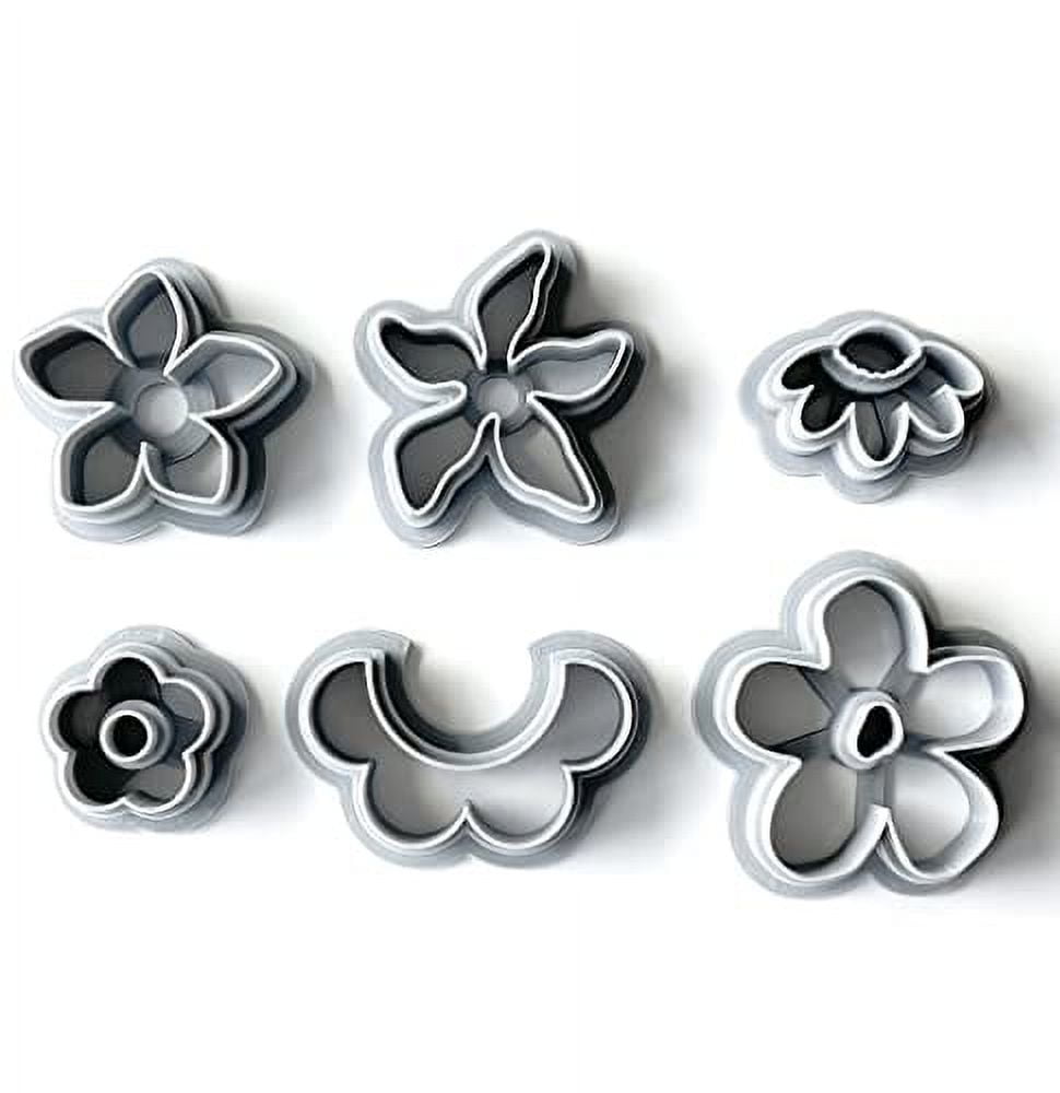 Polymer Clay Cutters – The Clayful Co Floral Pack Set of 6 – Plastic ...