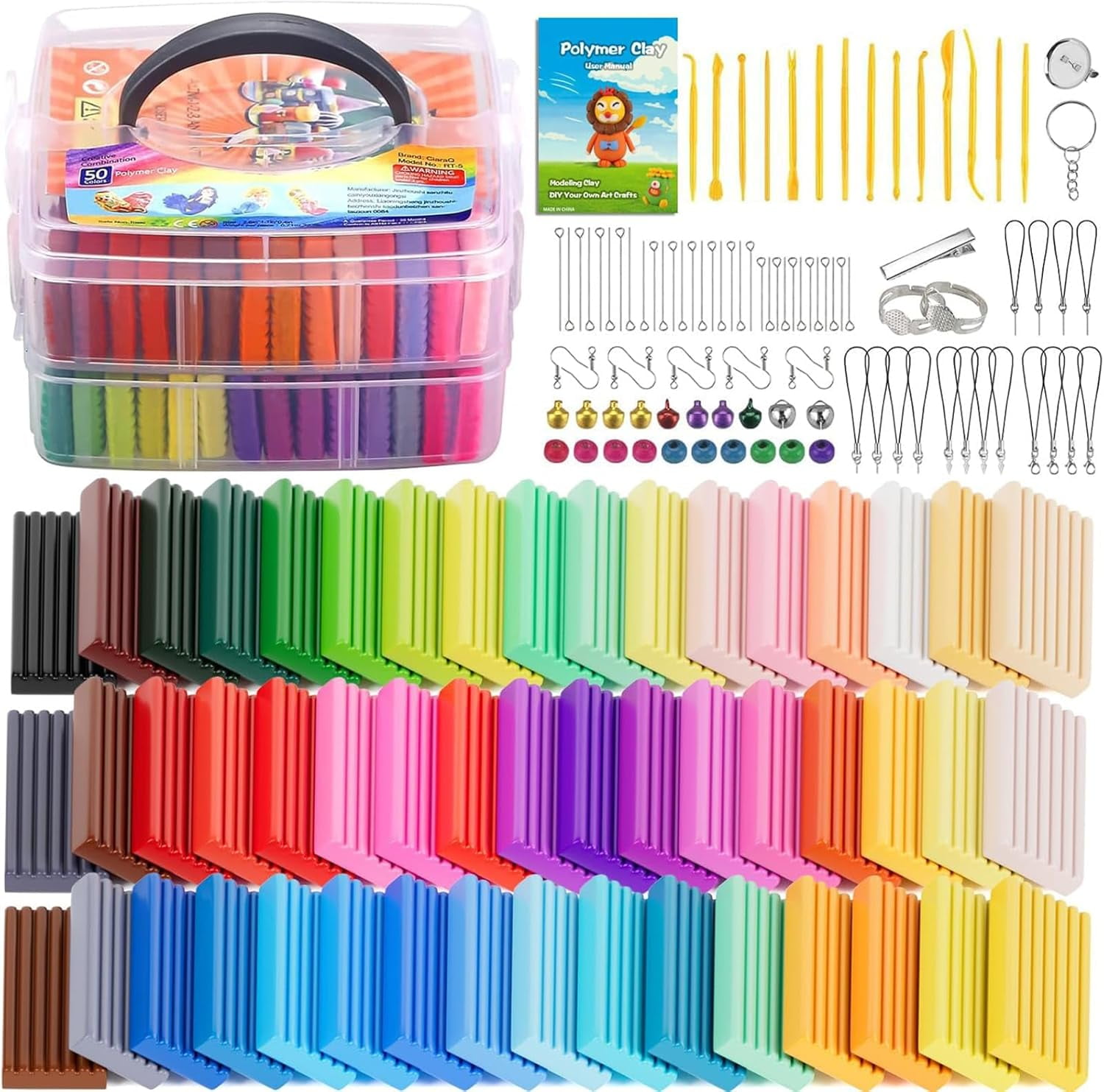 Polymer Clay Starter kit, Oven Bake Modeling Clay with Sculpting Tools ...