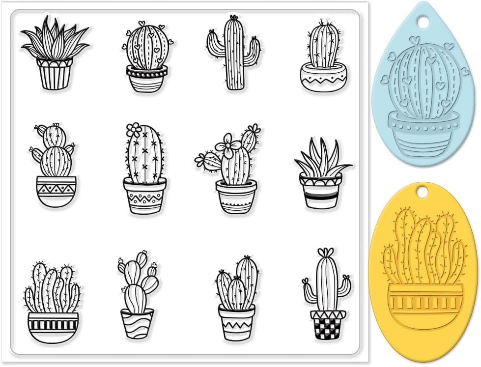 Polymer Clay Texture Sheet Cactus Clay Texture Mat Silicone Texture ...