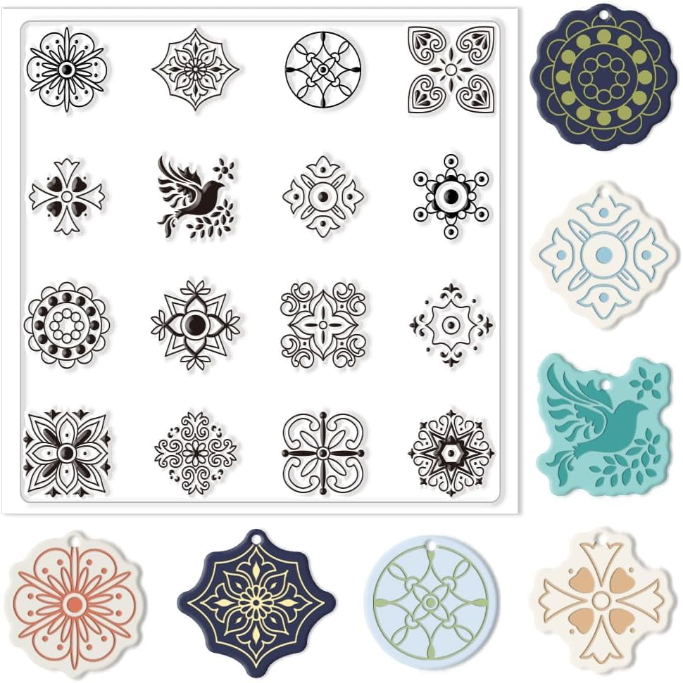 Polymer Clay Texture Sheets Boho Polymer Clay Texture Mat Silicone ...