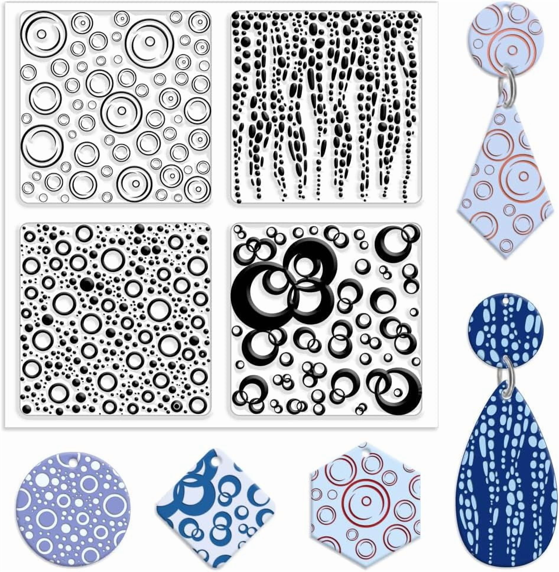 Polymer Clay Texture Sheets Dots Embossing Folders Clay Texture Mat DIY ...