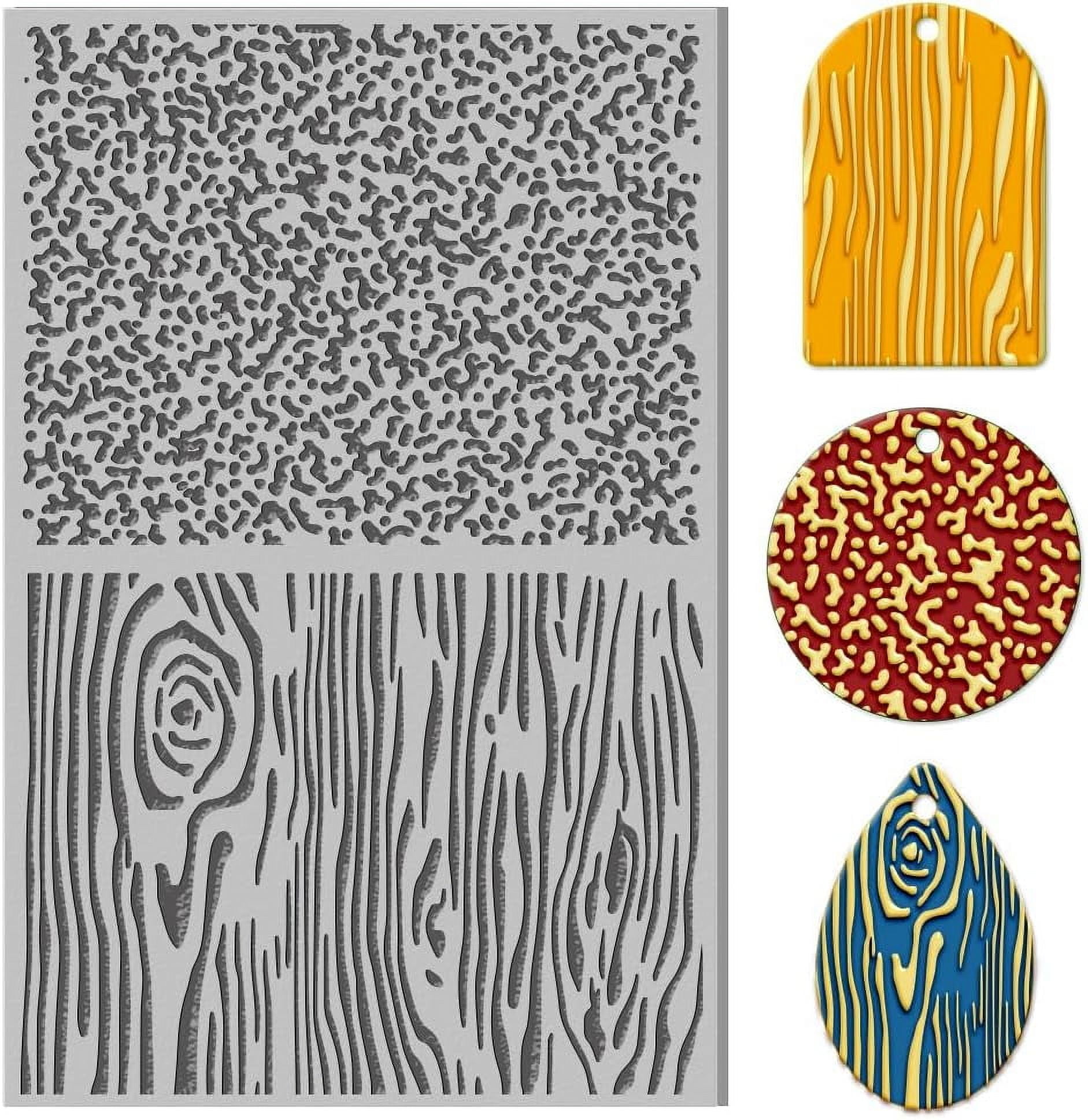 Polymer Clay Texture Sheets Frosted Particles Tree Grain Rubber Clay ...