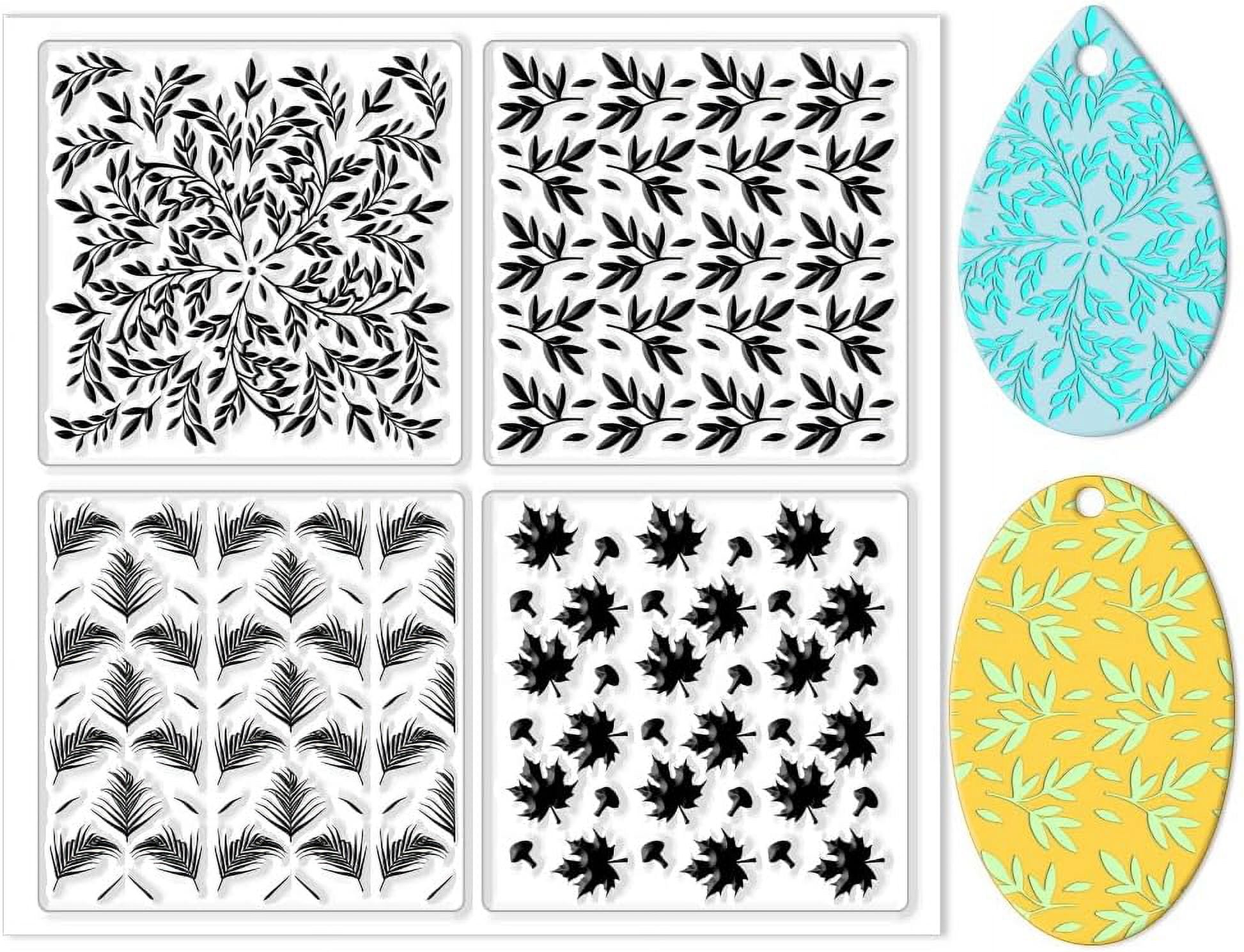 Polymer Clay Texture Sheets Leaves Flowers Bushes Clay Texture Mat ...