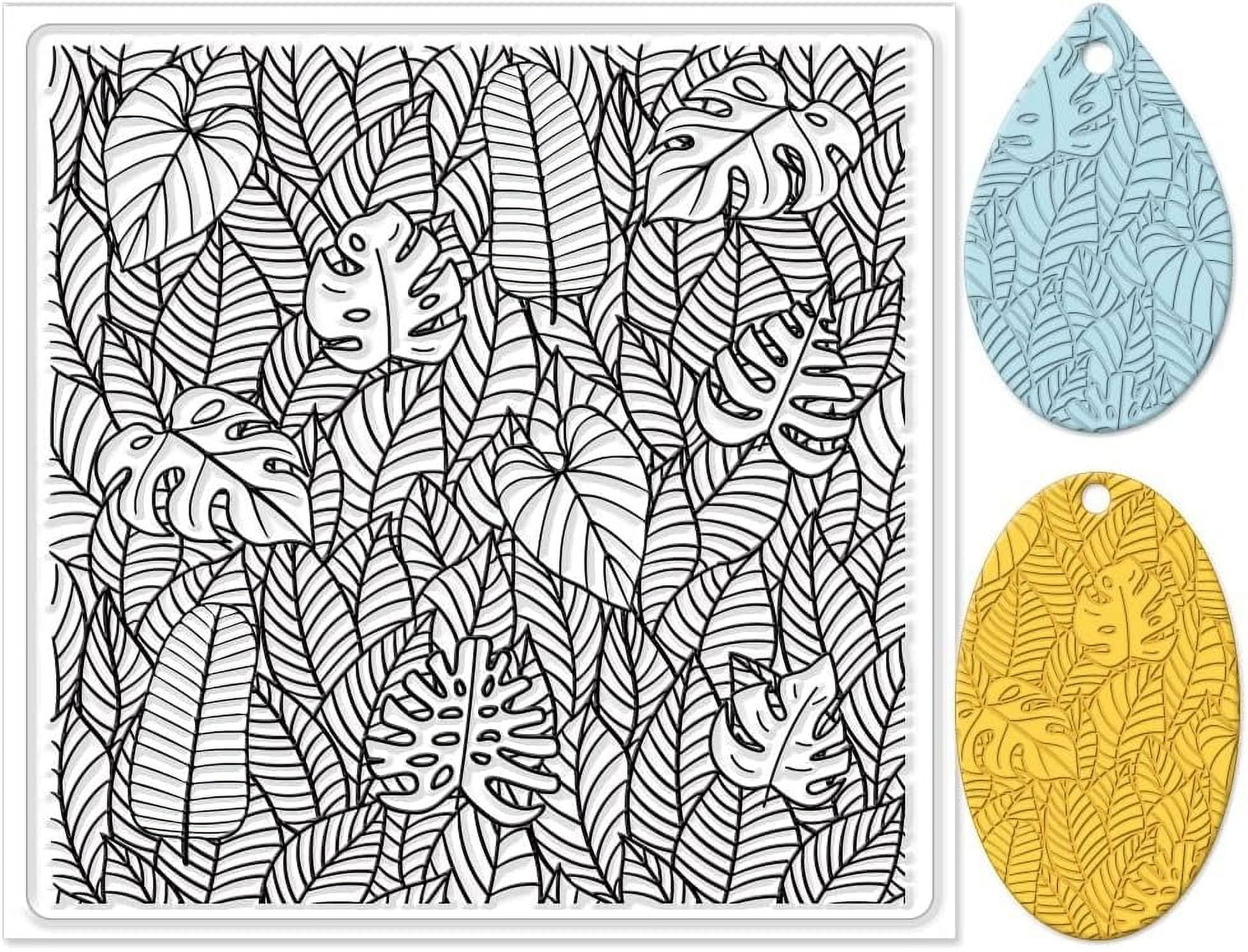 Polymer Clay Texture Sheets Leaves Silicone Texture Stamp Sheets Clay ...