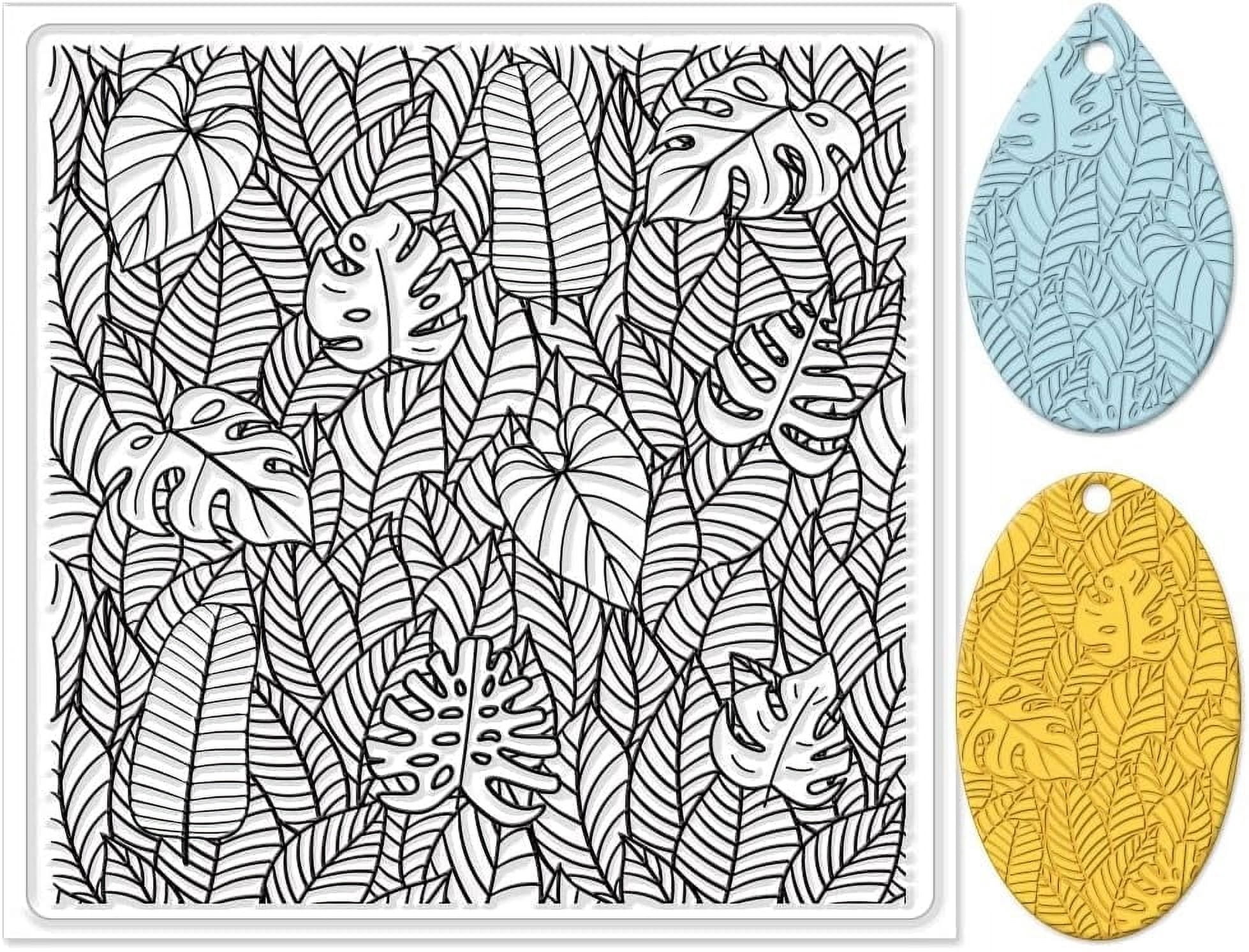 Polymer Clay Texture Sheets Leaves Silicone Texture Stamp Sheets Clay ...