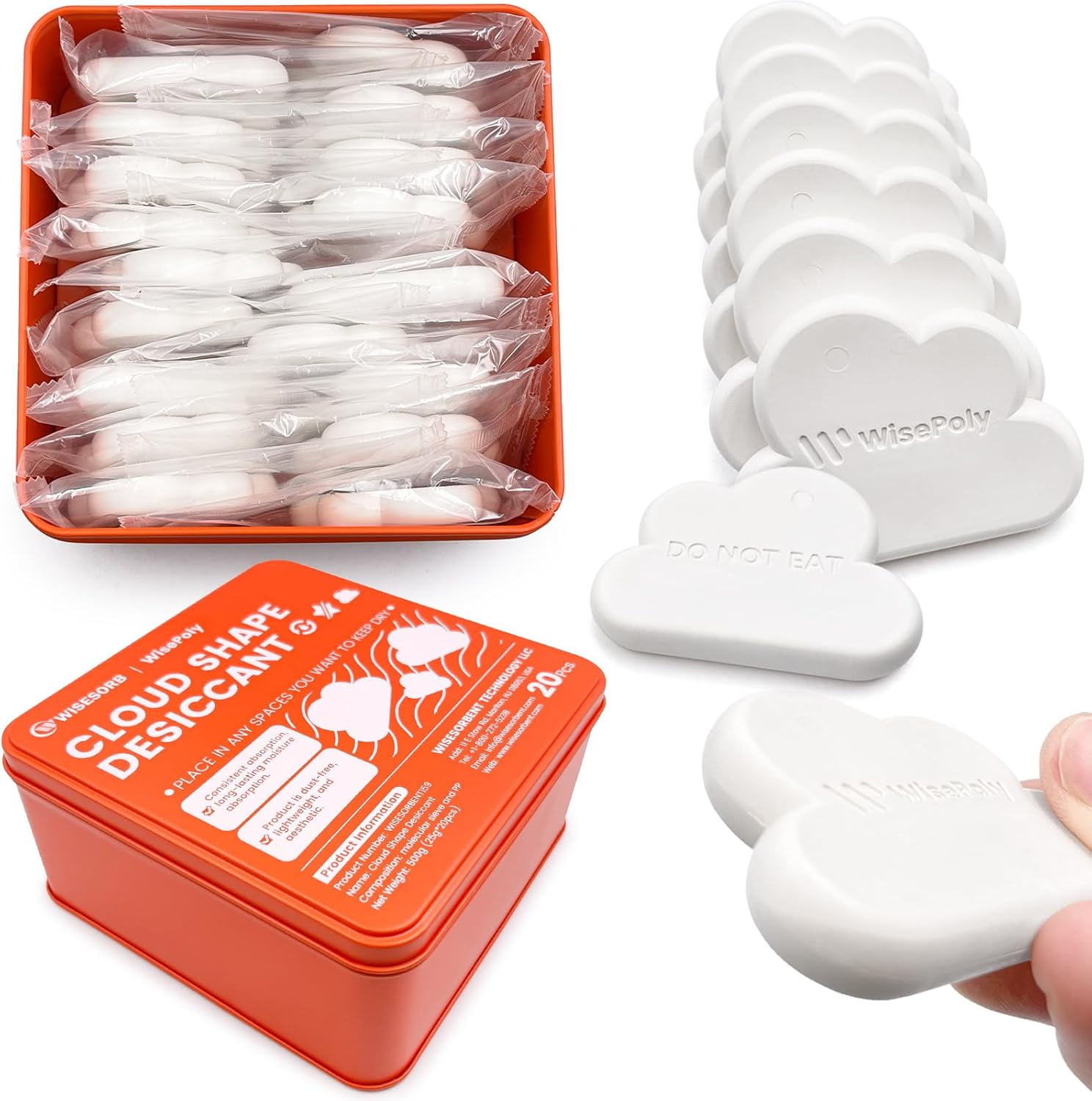 Polymer Desiccant Block, 20pcs 25g Poly Arrow Slowly & Continuously ...