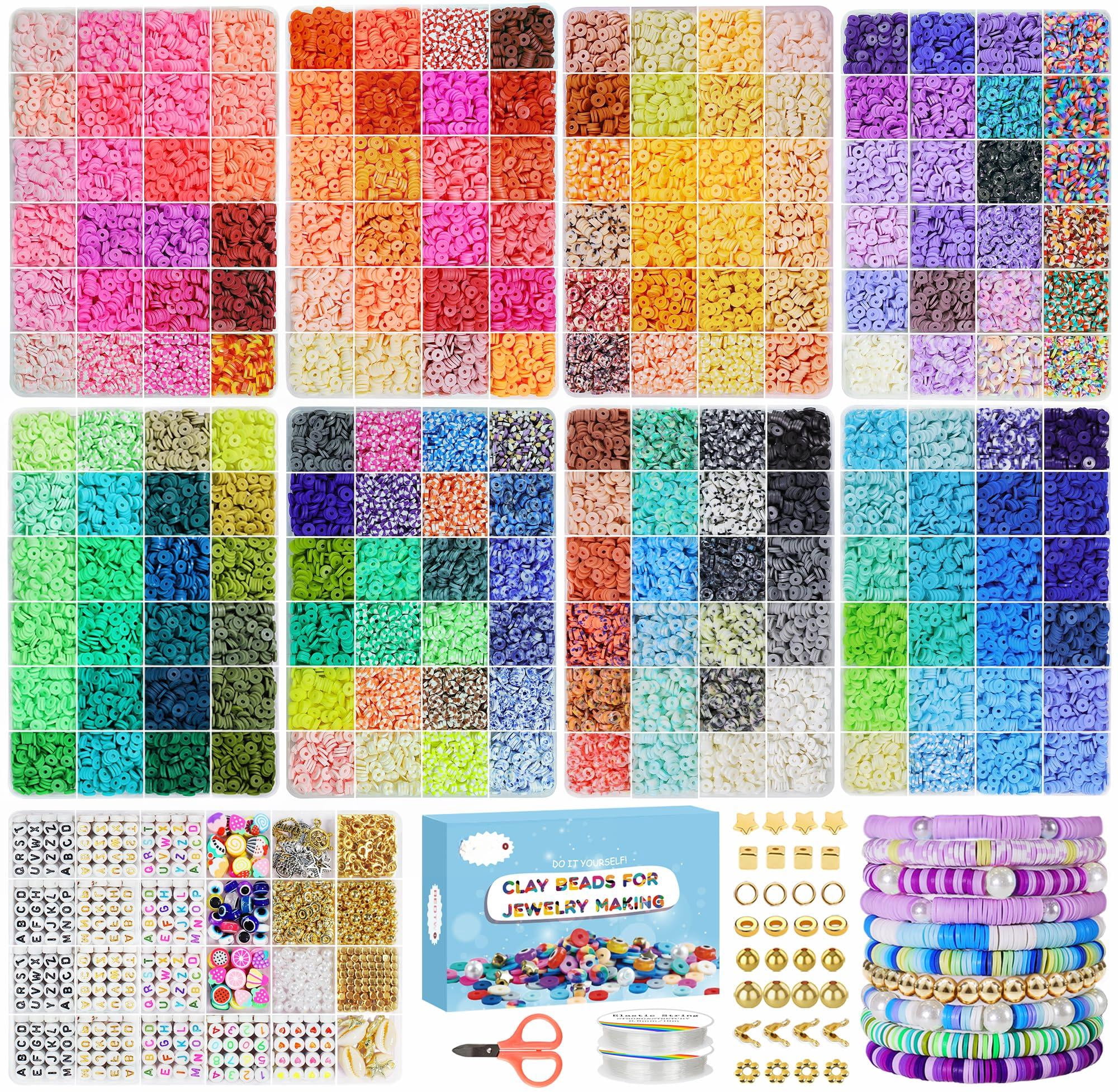 Polymer Heishi Clay Beads Bracelet Making Kit 192 Colors Jewelry Crafts ...