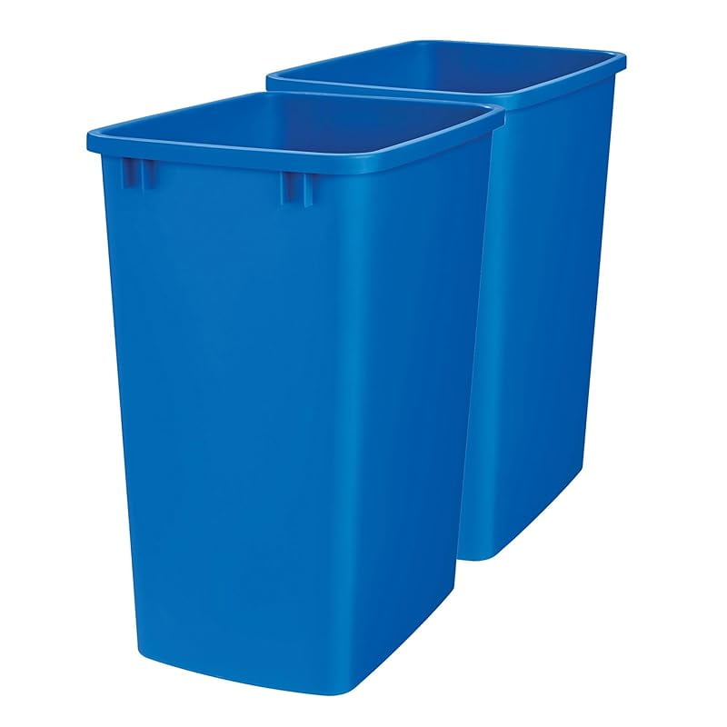 Polymer Replacement 35 Quart Trash Bin Recycle Waste Garbage Container ...