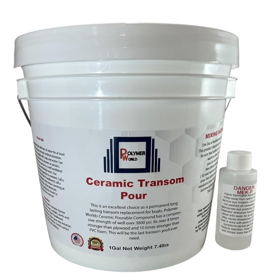 Polymer World, Ceramic Pourable Compound, transom repair, 1 gallon ...
