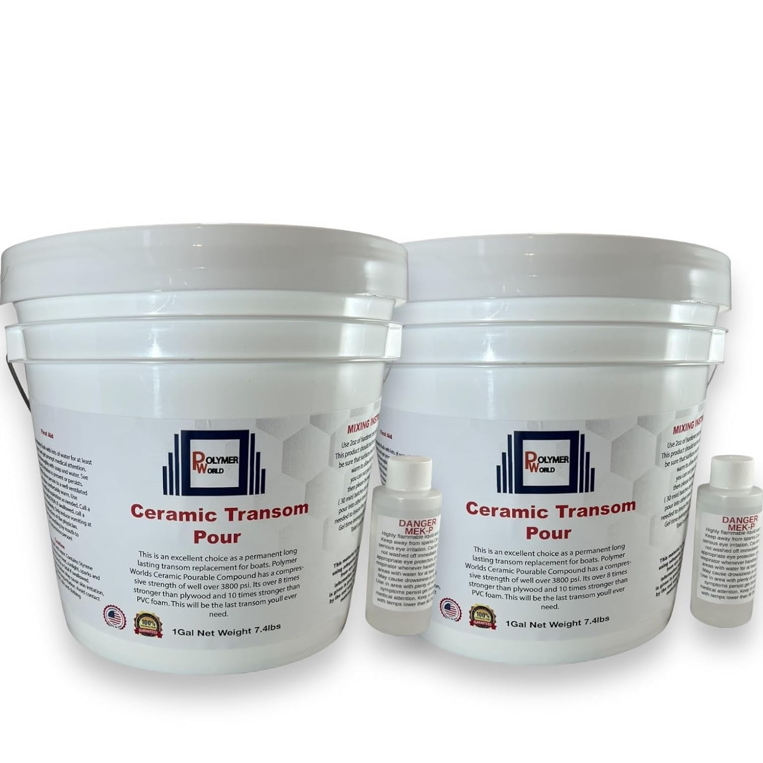 Polymer World: 2 Gallons Ceramic Pourable Compound for Transom Repairs ...