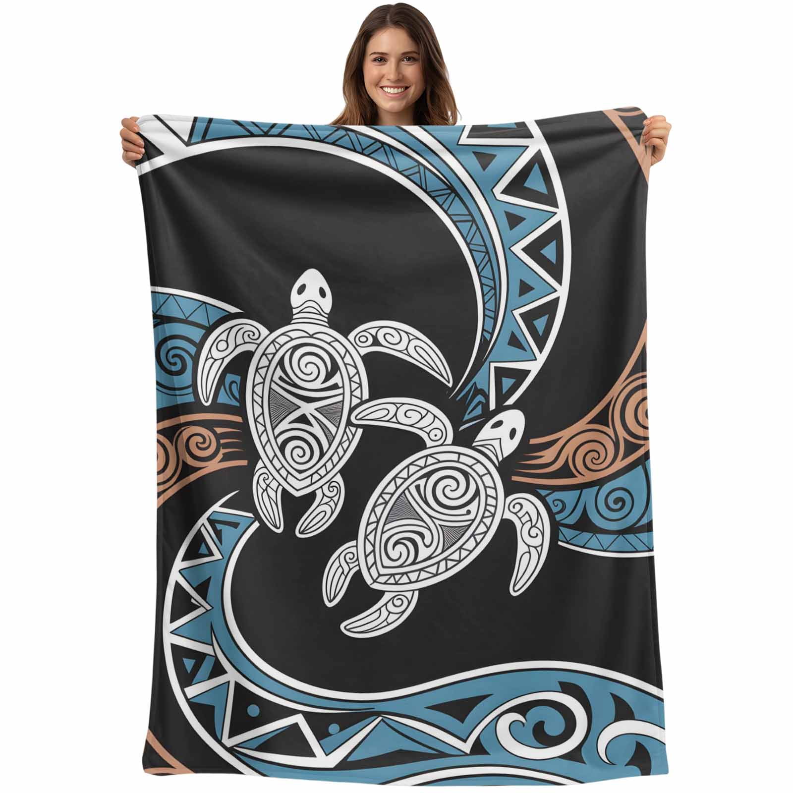 Polynesia Texture Blanket Soft Cozy Warm Throw Blanket for Couch, Plush ...