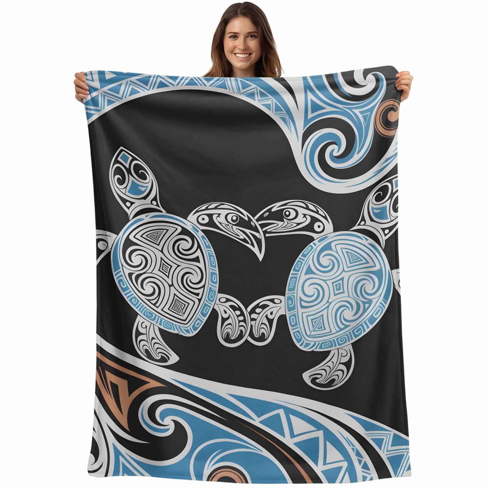 Polynesia Texture Blanket Soft Cozy Warm Throw Blanket for Couch, Plush ...