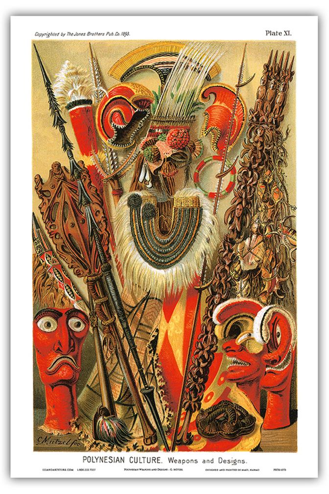 Polynesian Culture - Hawaiian Artifacts Spears Feather Capes Tikis ...