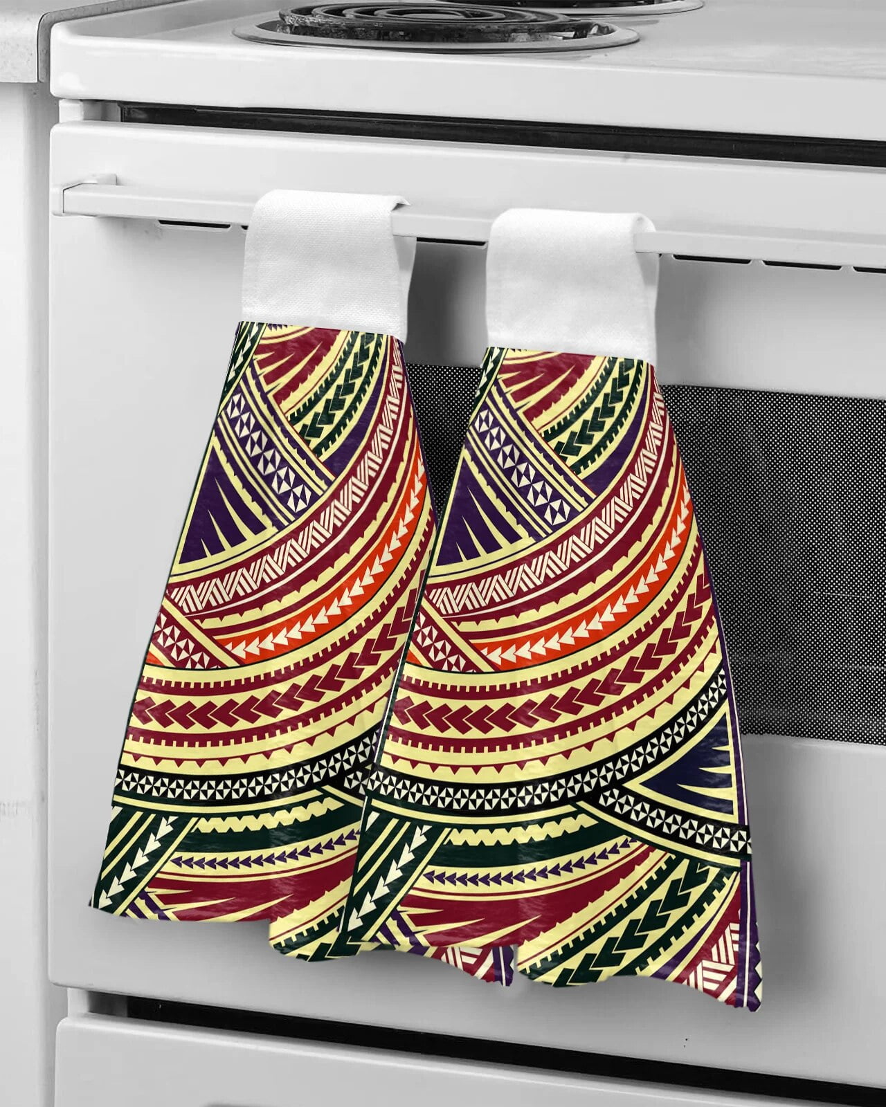 Polynesian Ethnic Texture Custom Wipe Hand Towel Absorbent Hanging ...