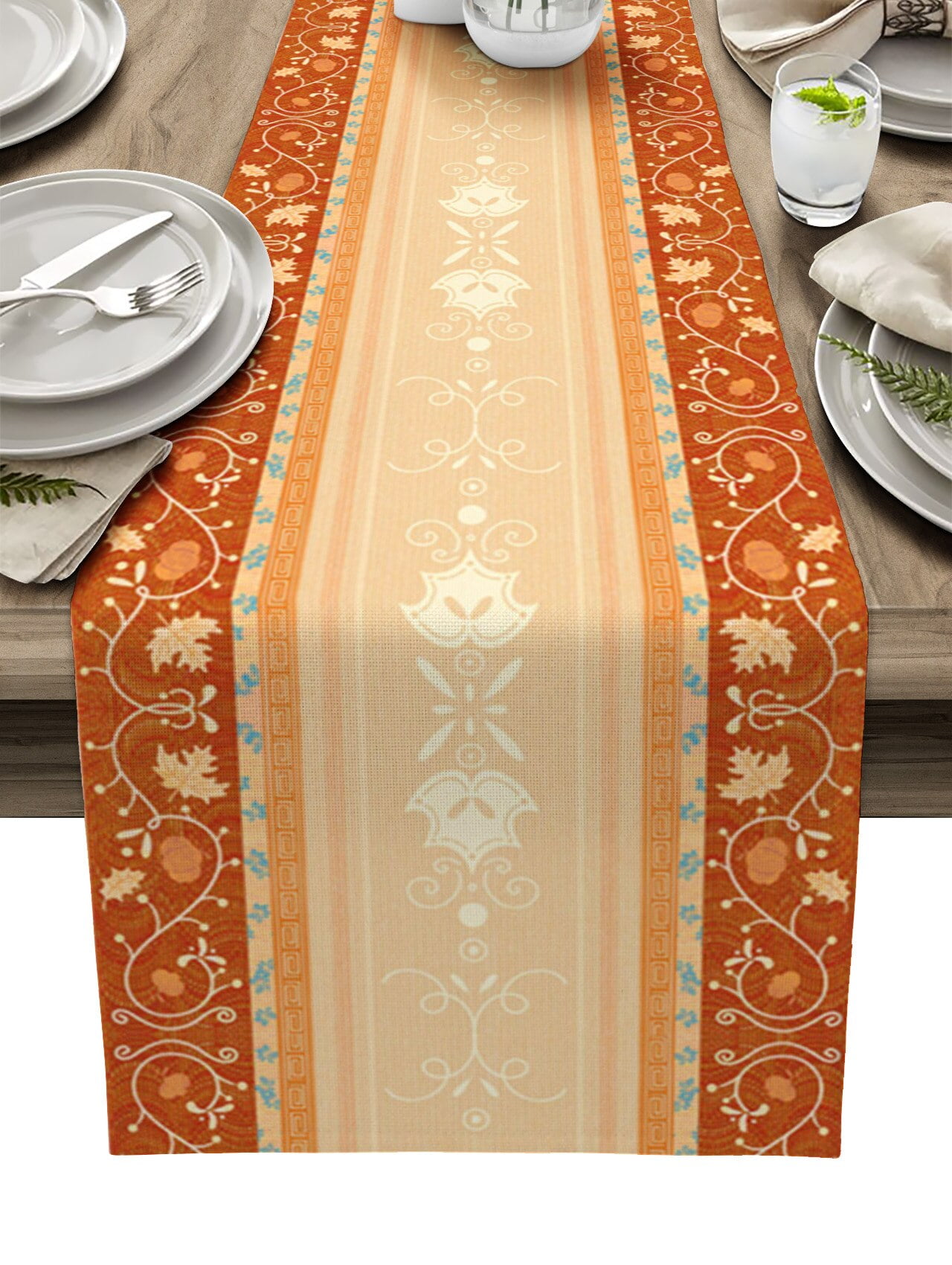 Polynesian Ethnic Texture Table Runner Home Wedding Table Flag Mat ...