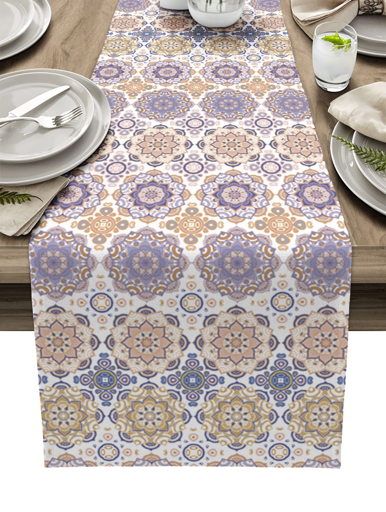 Polynesian Ethnic Texture Table Runner Home Wedding Table Flag Mat ...