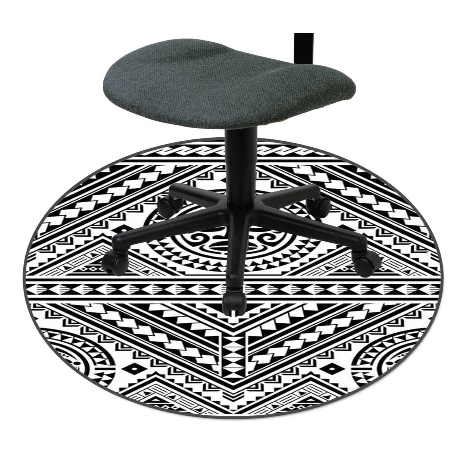 Polynesian Geometric with Maori Face Mandala Gaming Chair Mat Vector ...